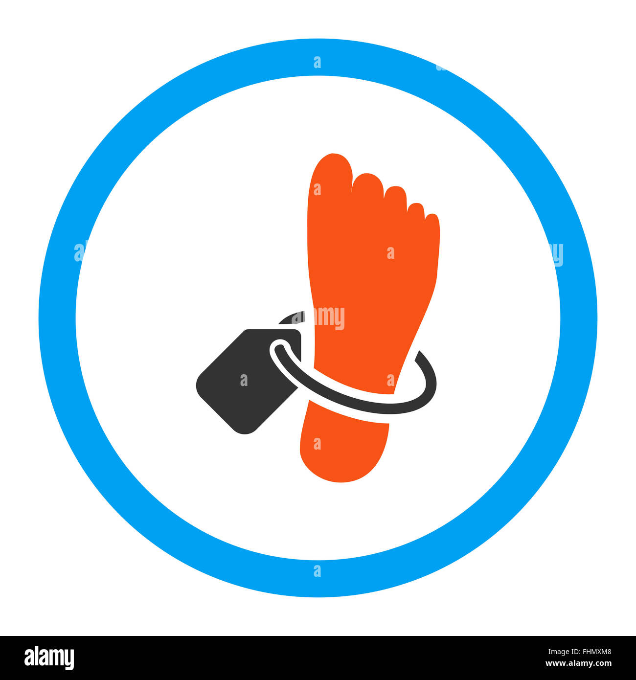 Mortuary Tag Rounded Glyph Icon Stock Photo - Alamy