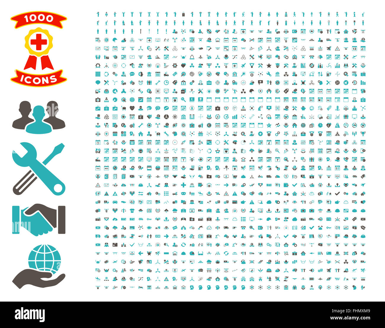 Set Of 1000 Flat Vector Icons Stock Photo - Alamy