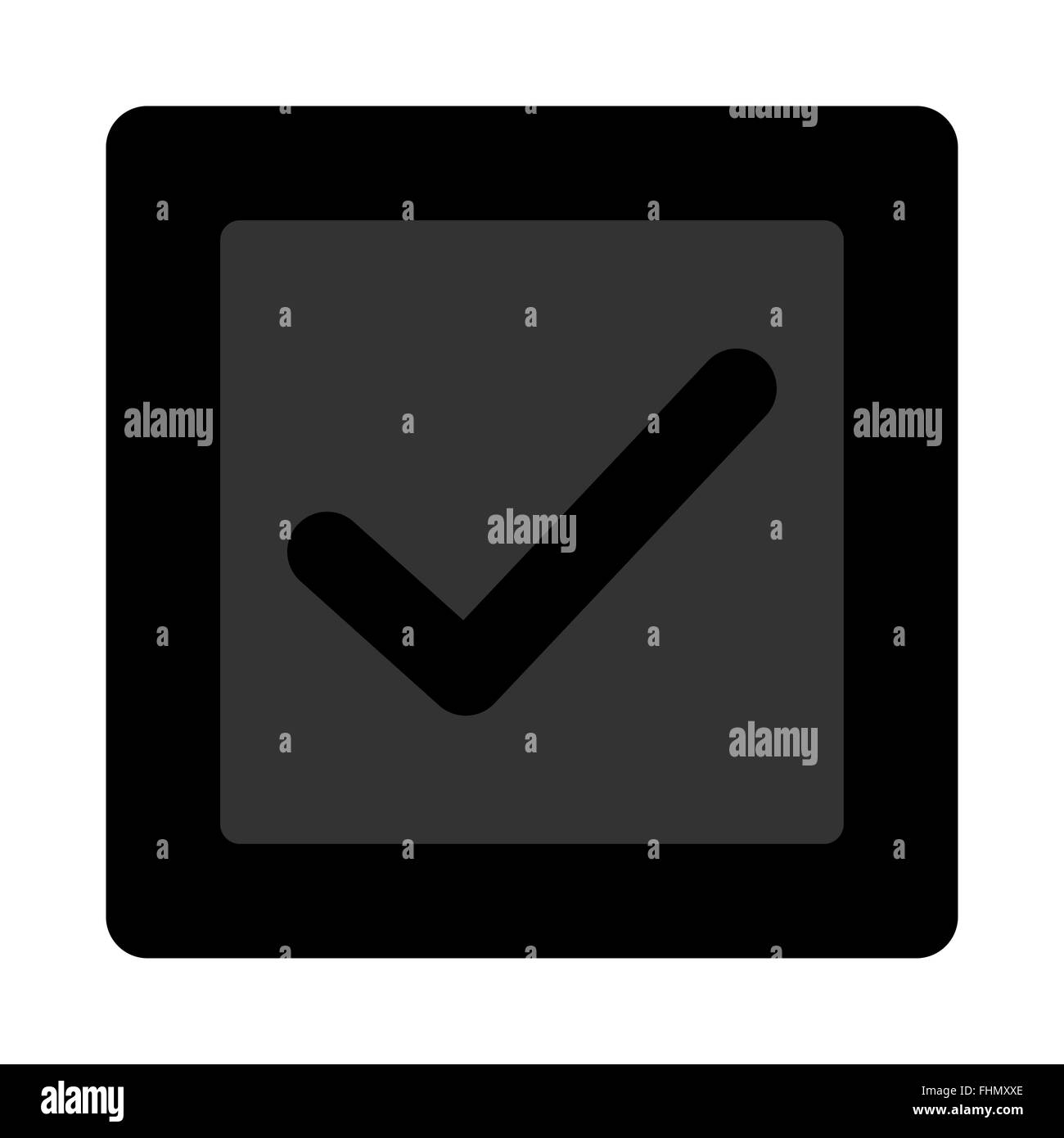 Blue check mark tick Black and White Stock Photos & Images - Alamy