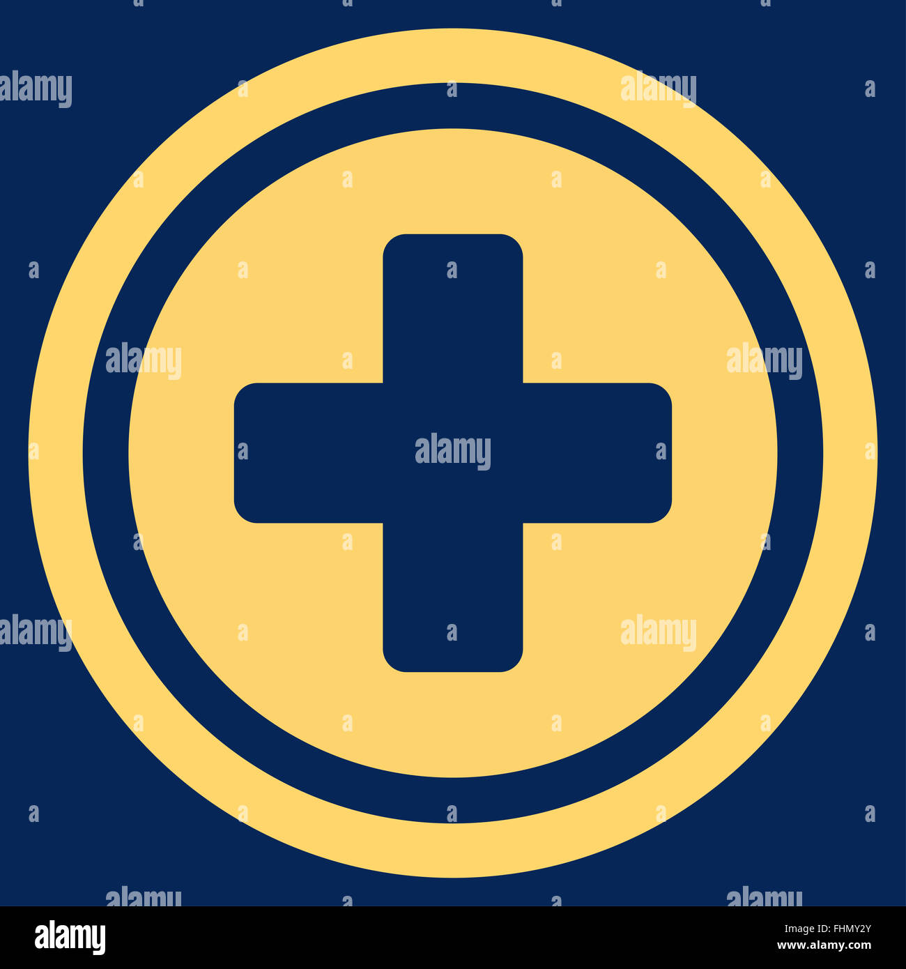 Rounded Cross Flat Icon Stock Photo - Alamy