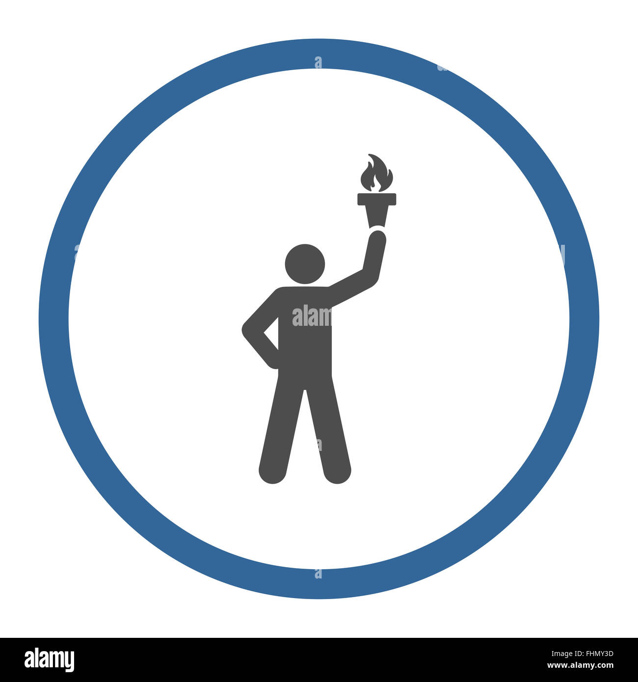 Freedom torch icon Stock Photo - Alamy