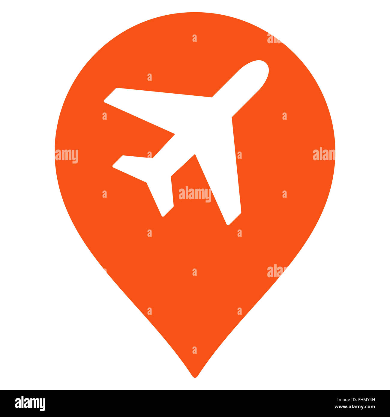 Airport Map Marker Icon Stock Photo - Alamy