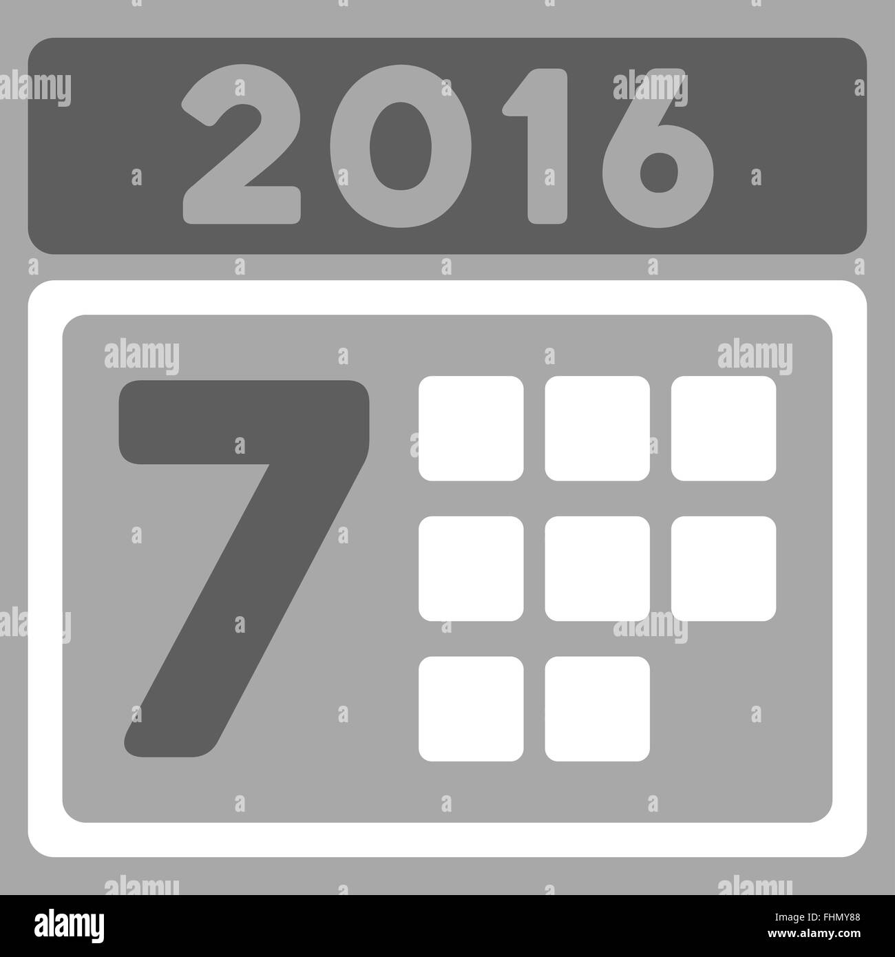 2016 Week Organizer Icon Stock Photo - Alamy