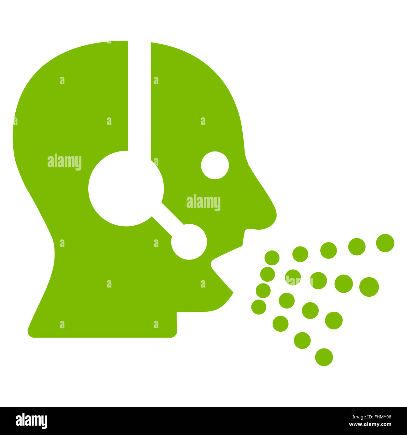 Operator Speech Flat Icon Stock Photo - Alamy