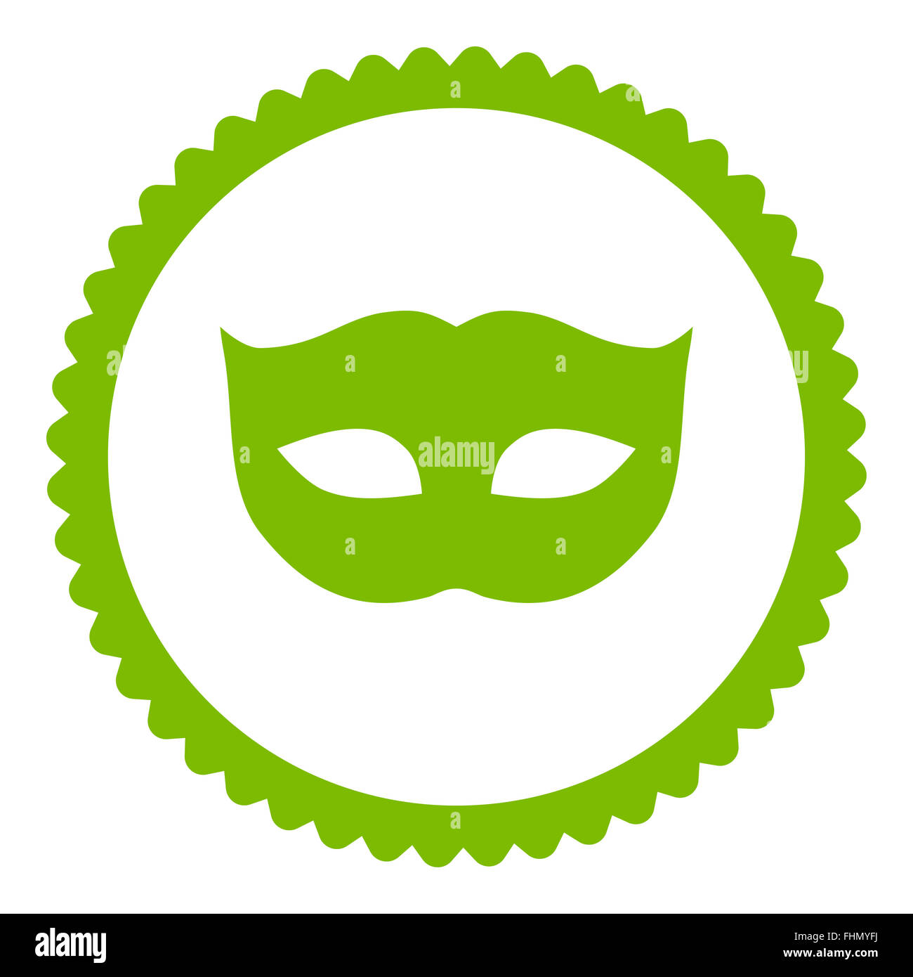 Privacy Mask flat eco green color round stamp icon Stock Photo - Alamy