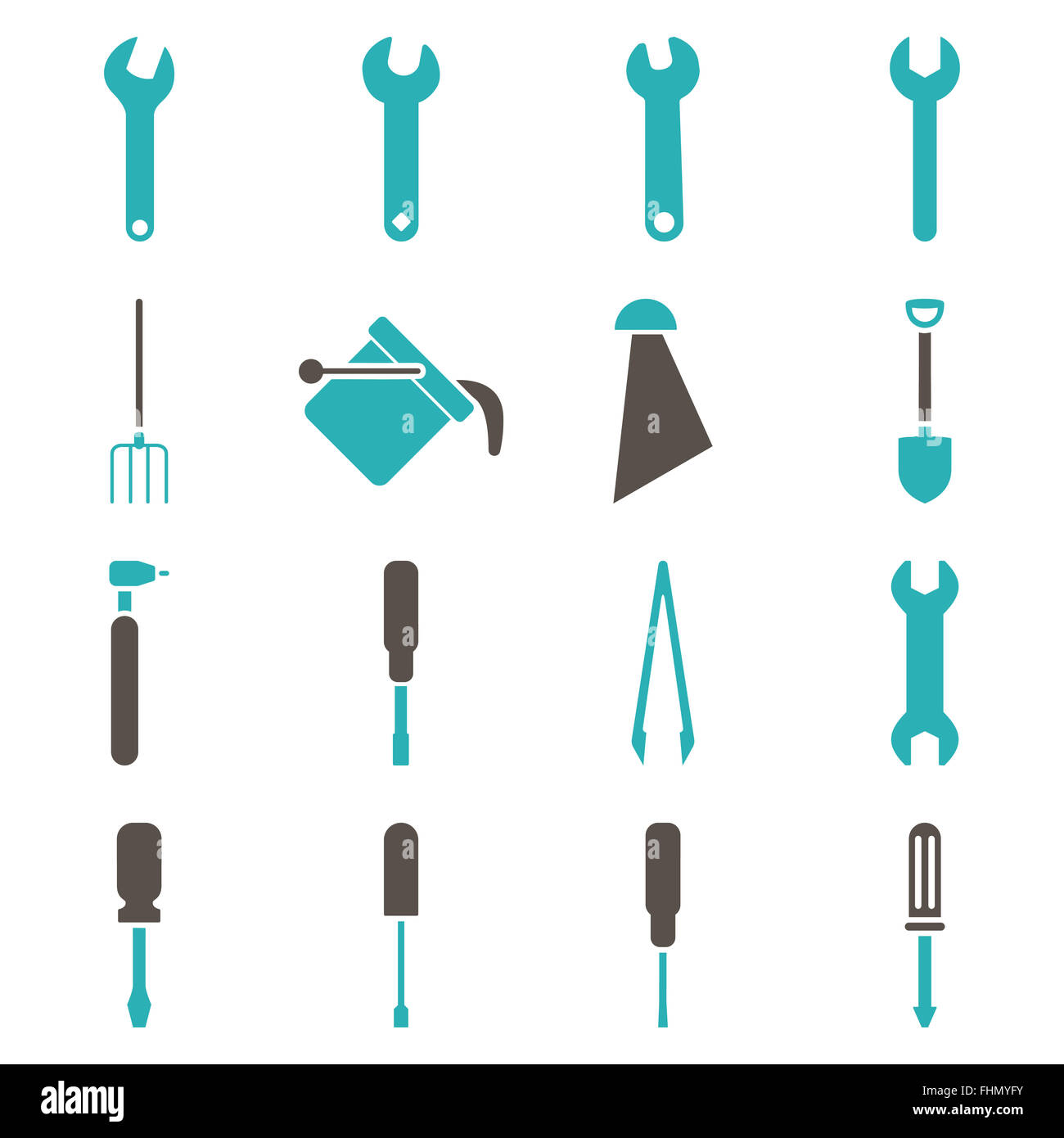 Instruments and tools icon set Stock Photo - Alamy