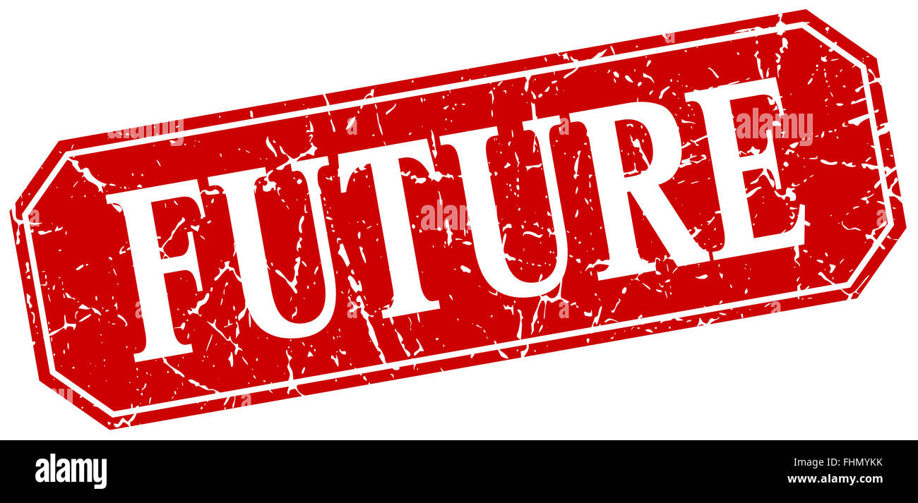 future red square vintage grunge isolated sign Stock Photo - Alamy