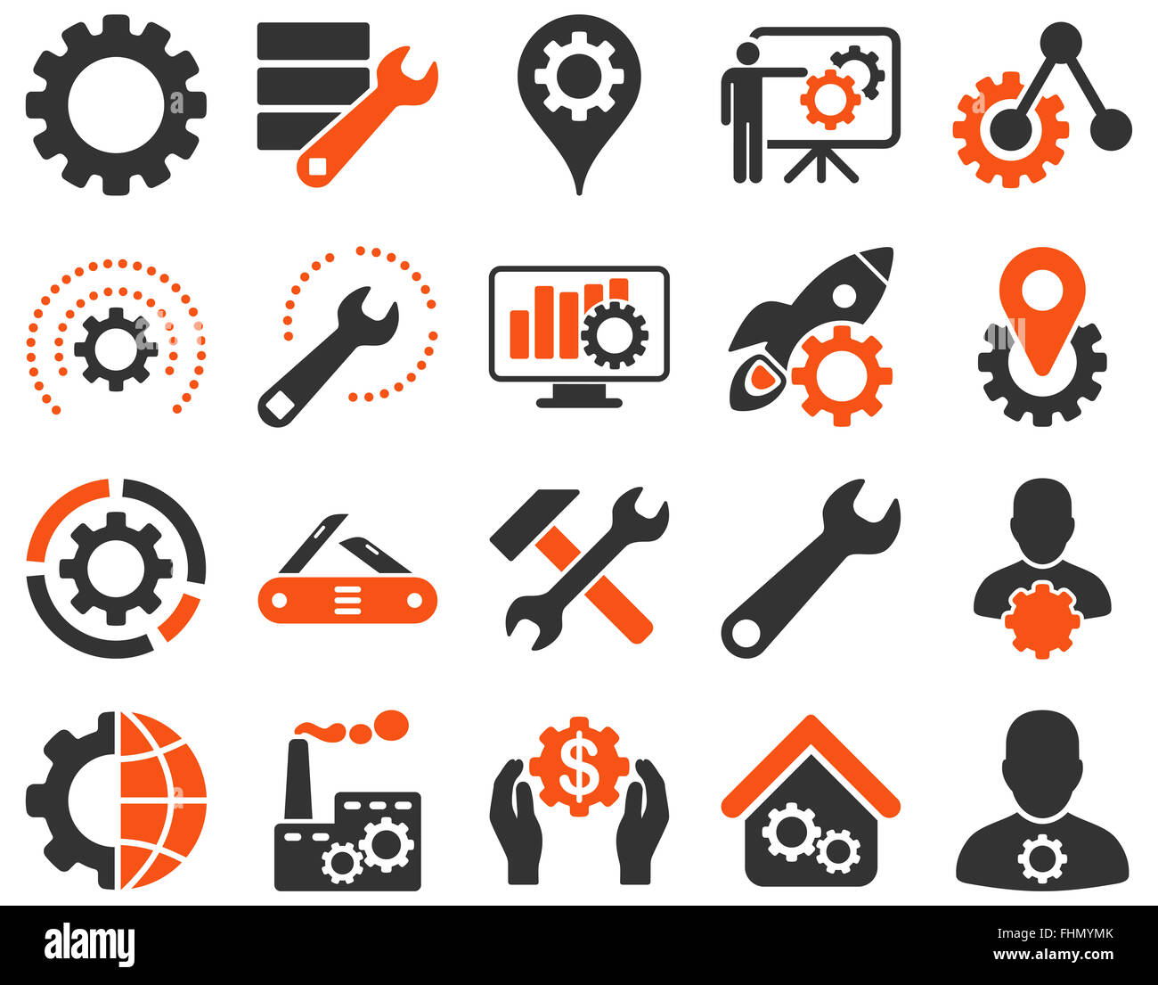 Settings and Tools Icons Stock Photo - Alamy