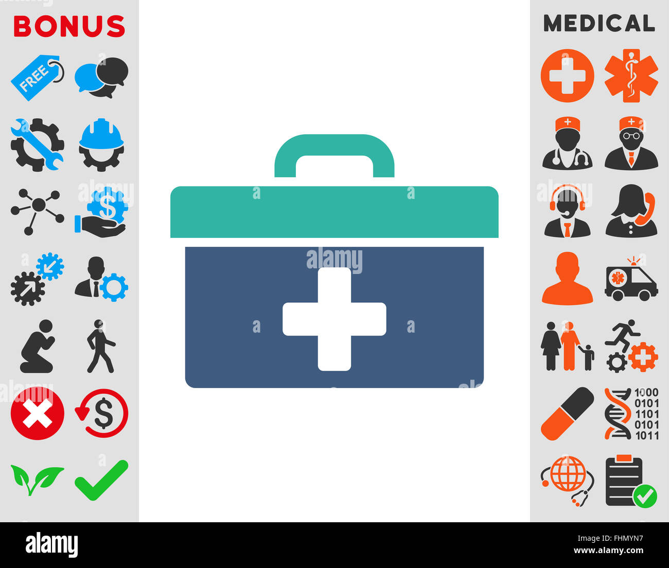 First Aid Toolbox Icon Stock Photo - Alamy