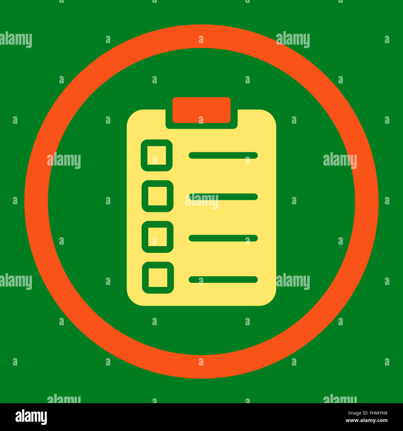 Check list orange round flat hi-res stock photography and images - Alamy