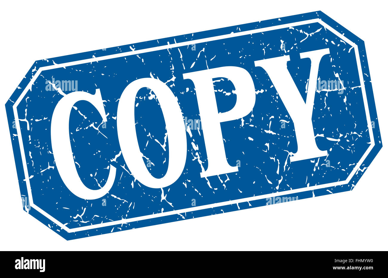 copy blue square vintage grunge isolated sign Stock Photo - Alamy