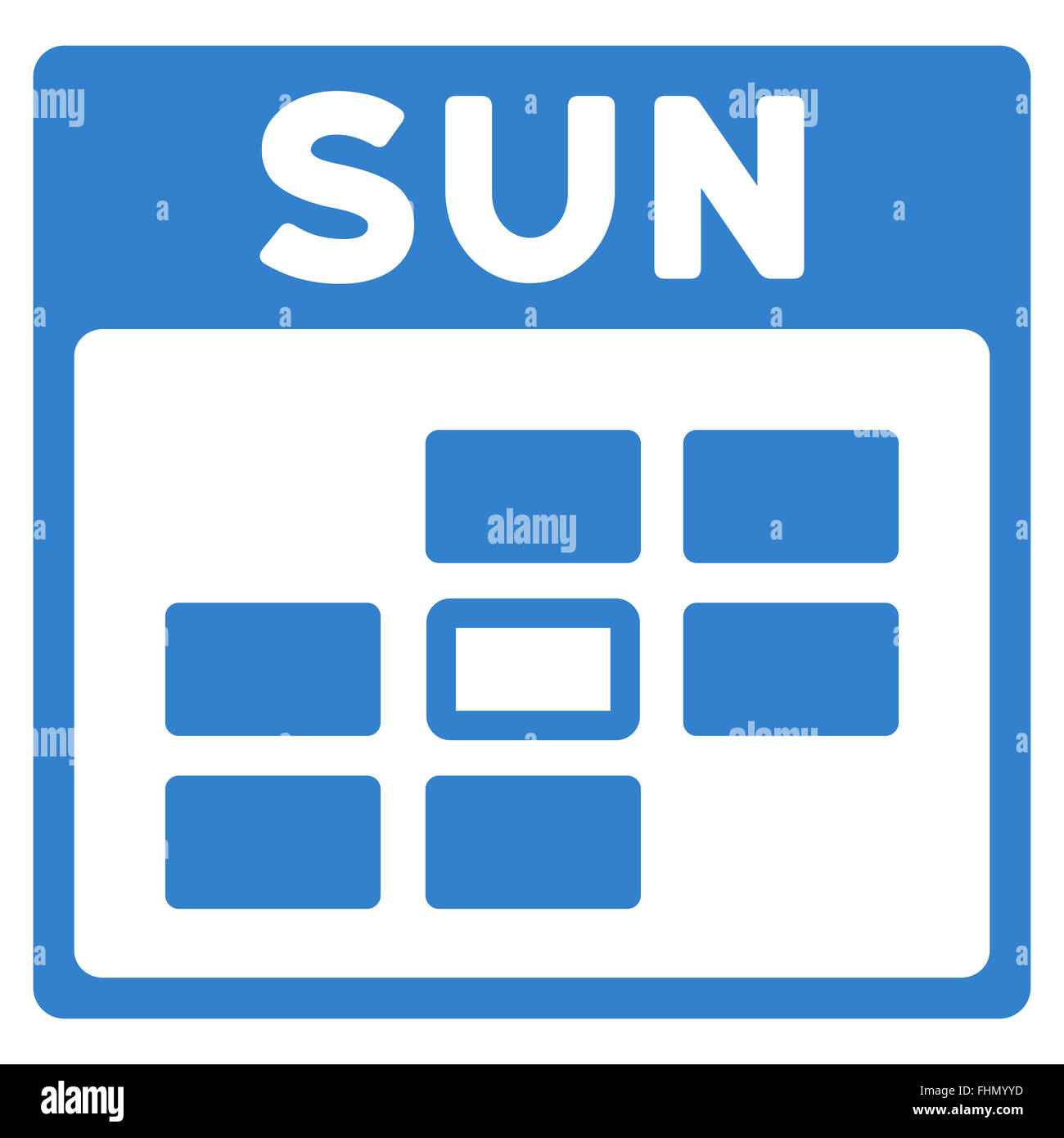 Sunday Flat Icon Stock Photo - Alamy