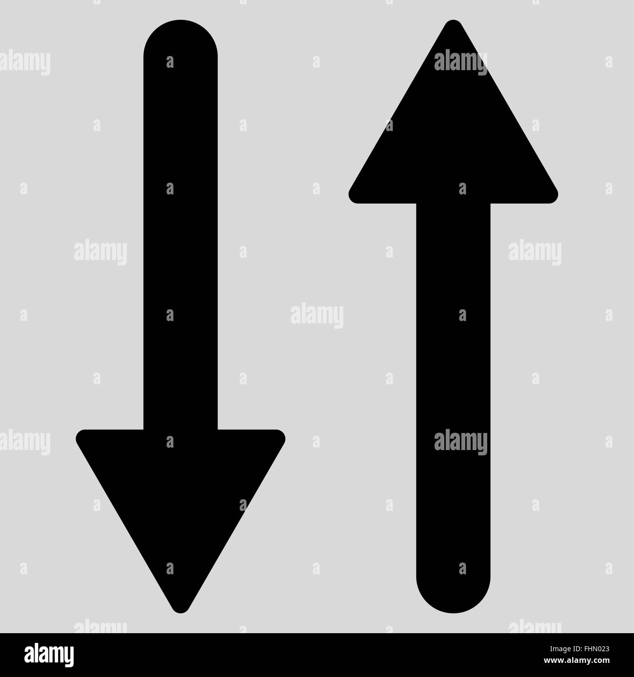 Arrows Exchange Vertical flat black color icon Stock Photo - Alamy