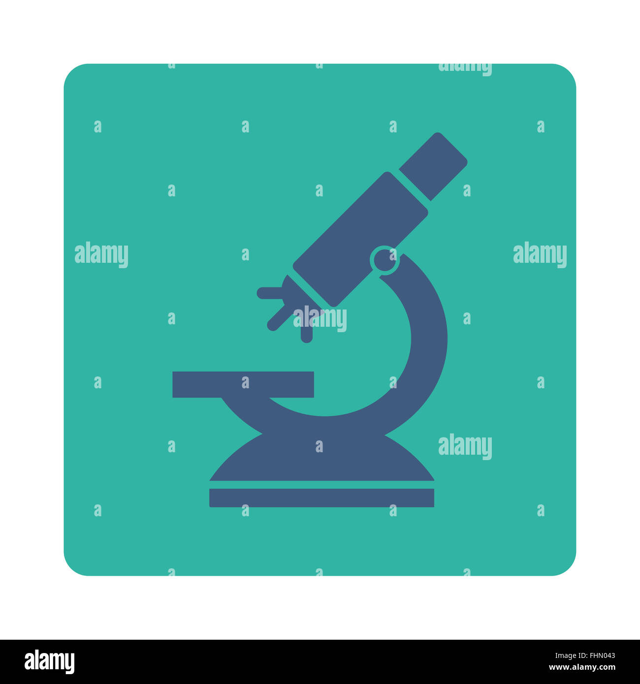 Labs Microscope Rounded Square Button Stock Photo - Alamy