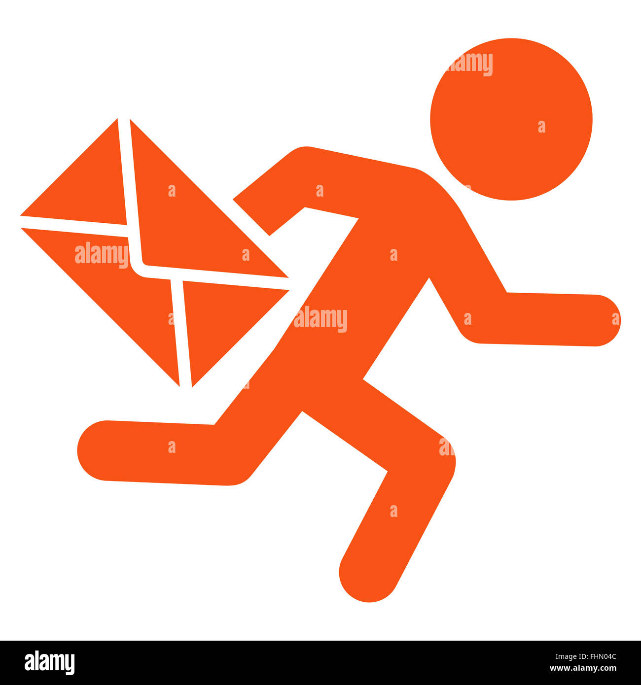 Male Mail Courier Icon Stock Photo - Alamy