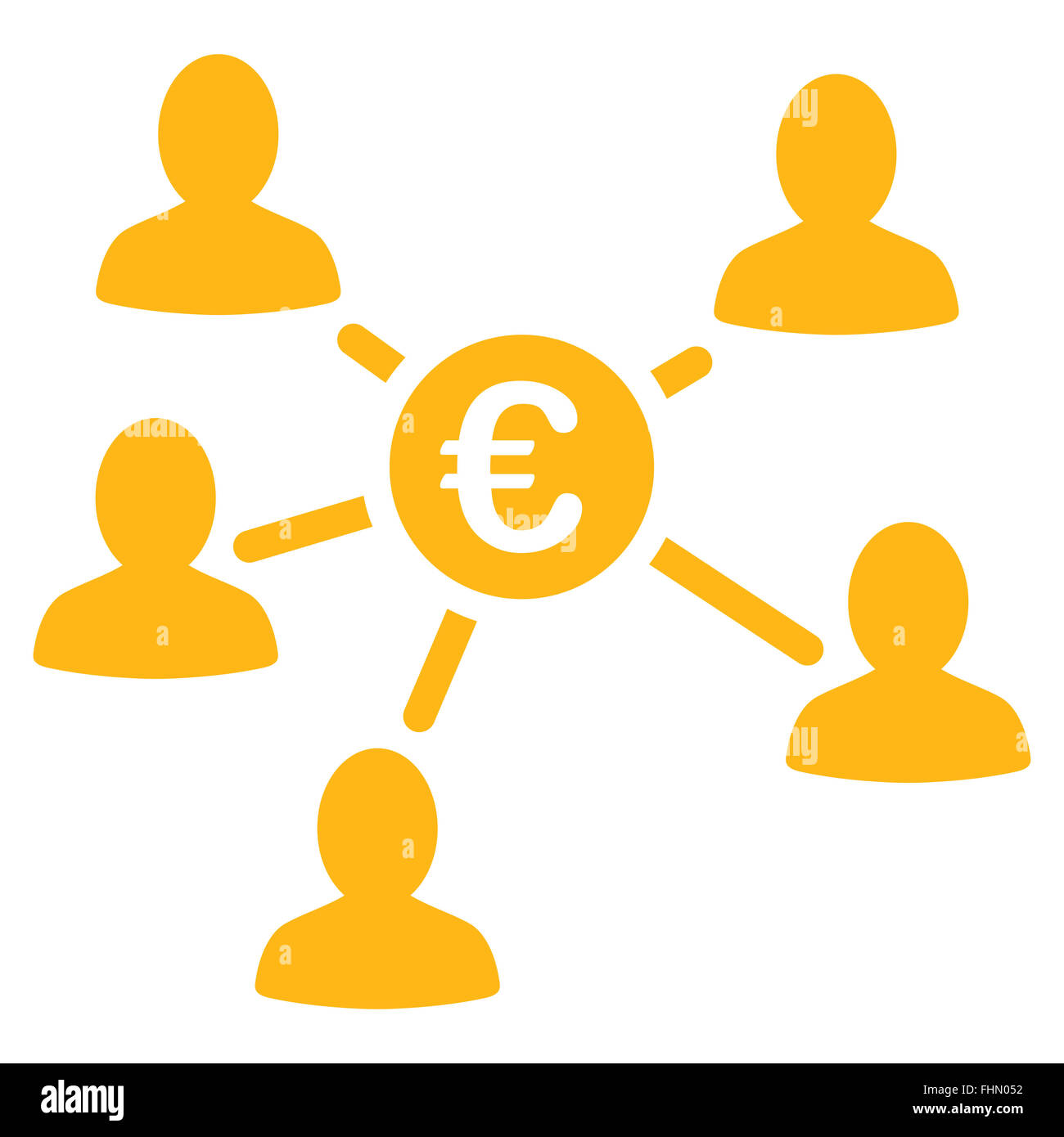 Euro Client Payments Icon Stock Photo - Alamy