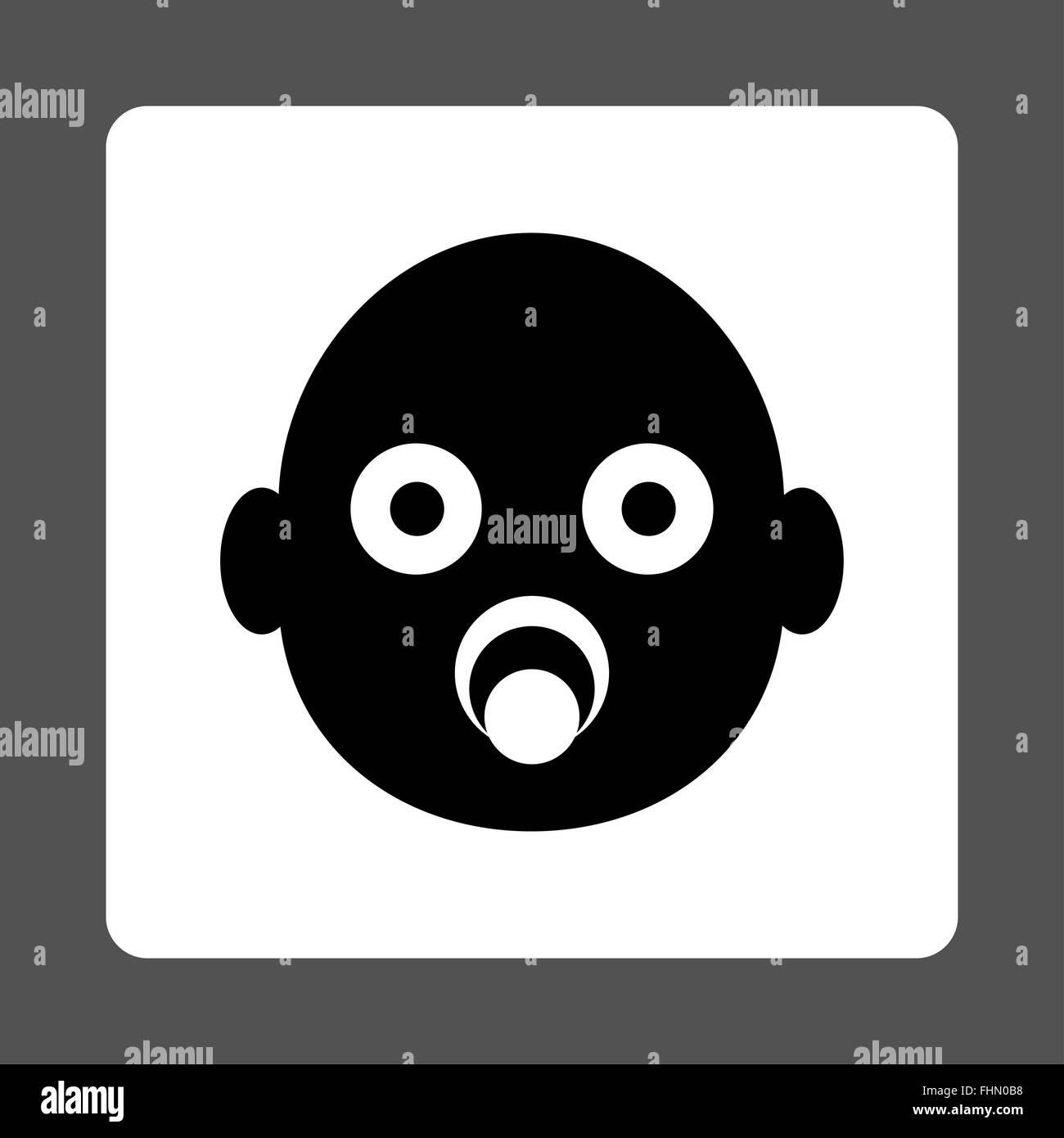 Infant Head Rounded Square Button Stock Photo - Alamy