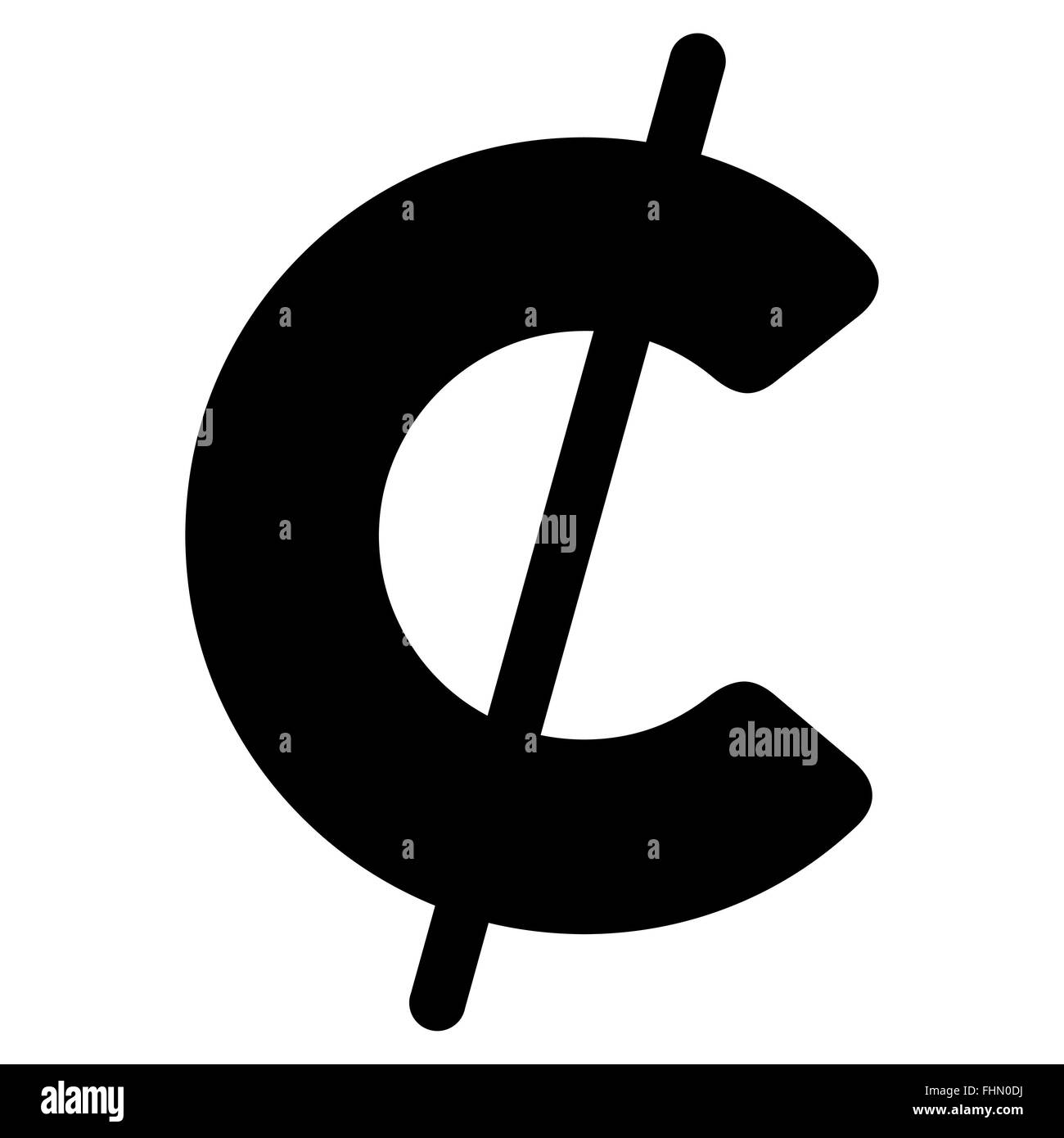 Cent penny currency symbol icon Black and White Stock Photos & Images ...