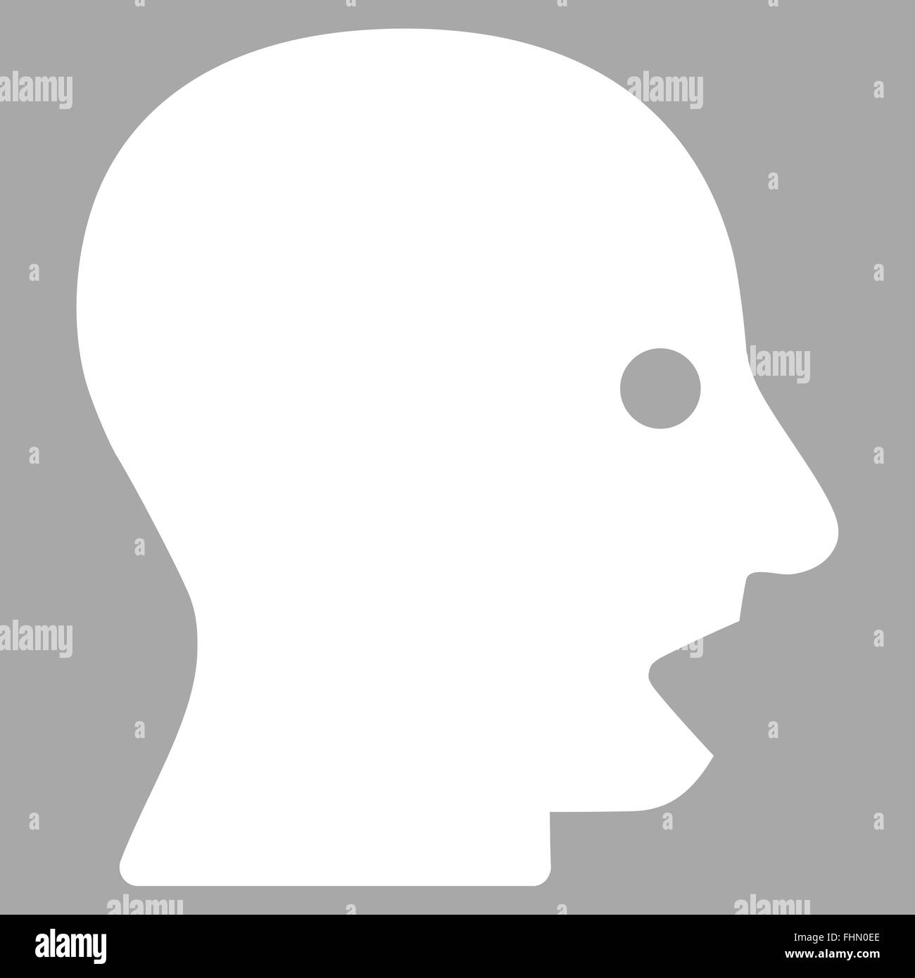 Shouting Head Icon Stock Photo - Alamy