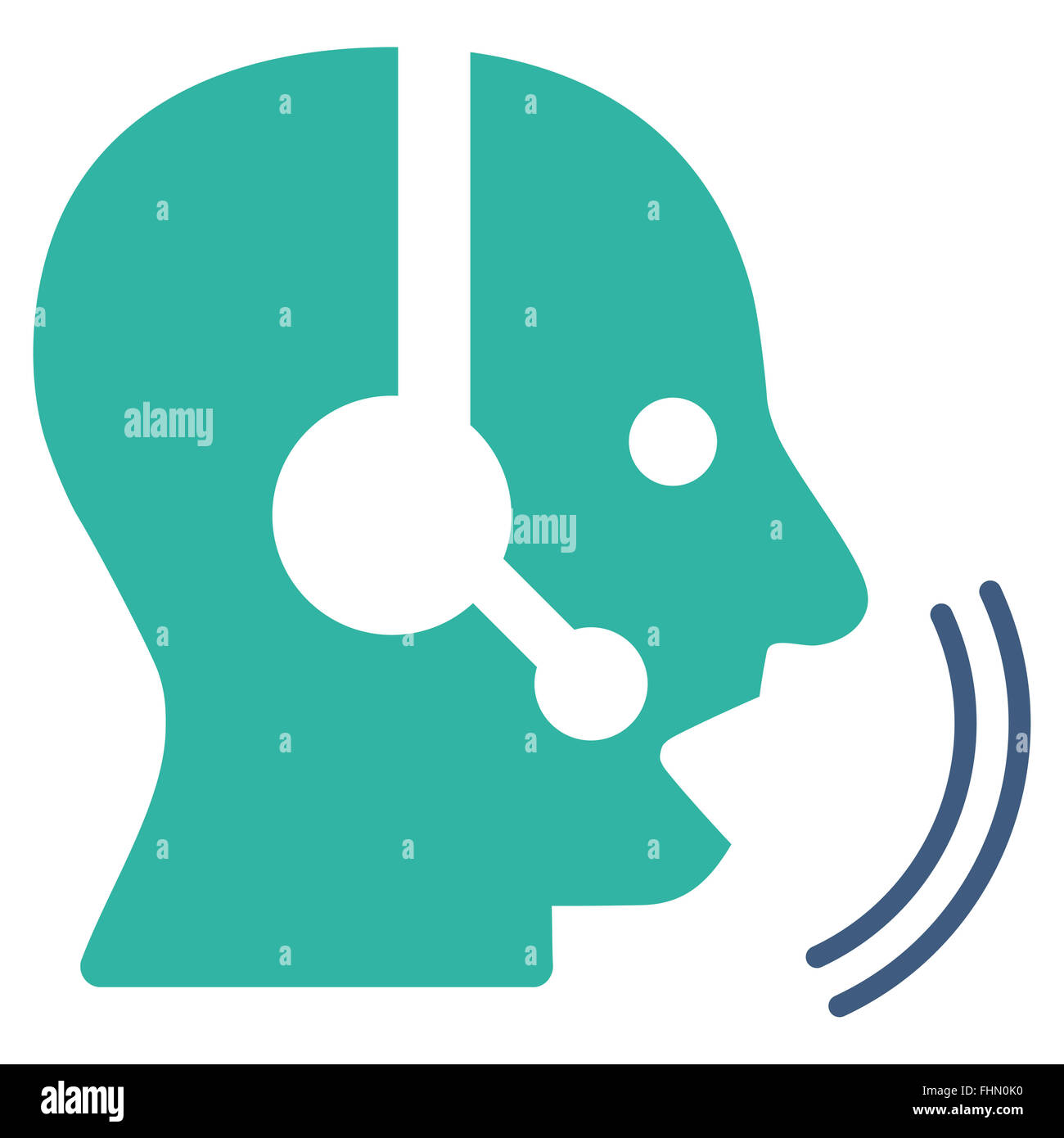 Operator Speech Flat Icon Stock Photo - Alamy