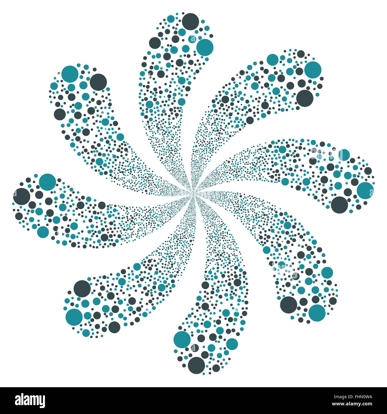 Ball Fireworks Swirl With Eight Petals Stock Photo - Alamy