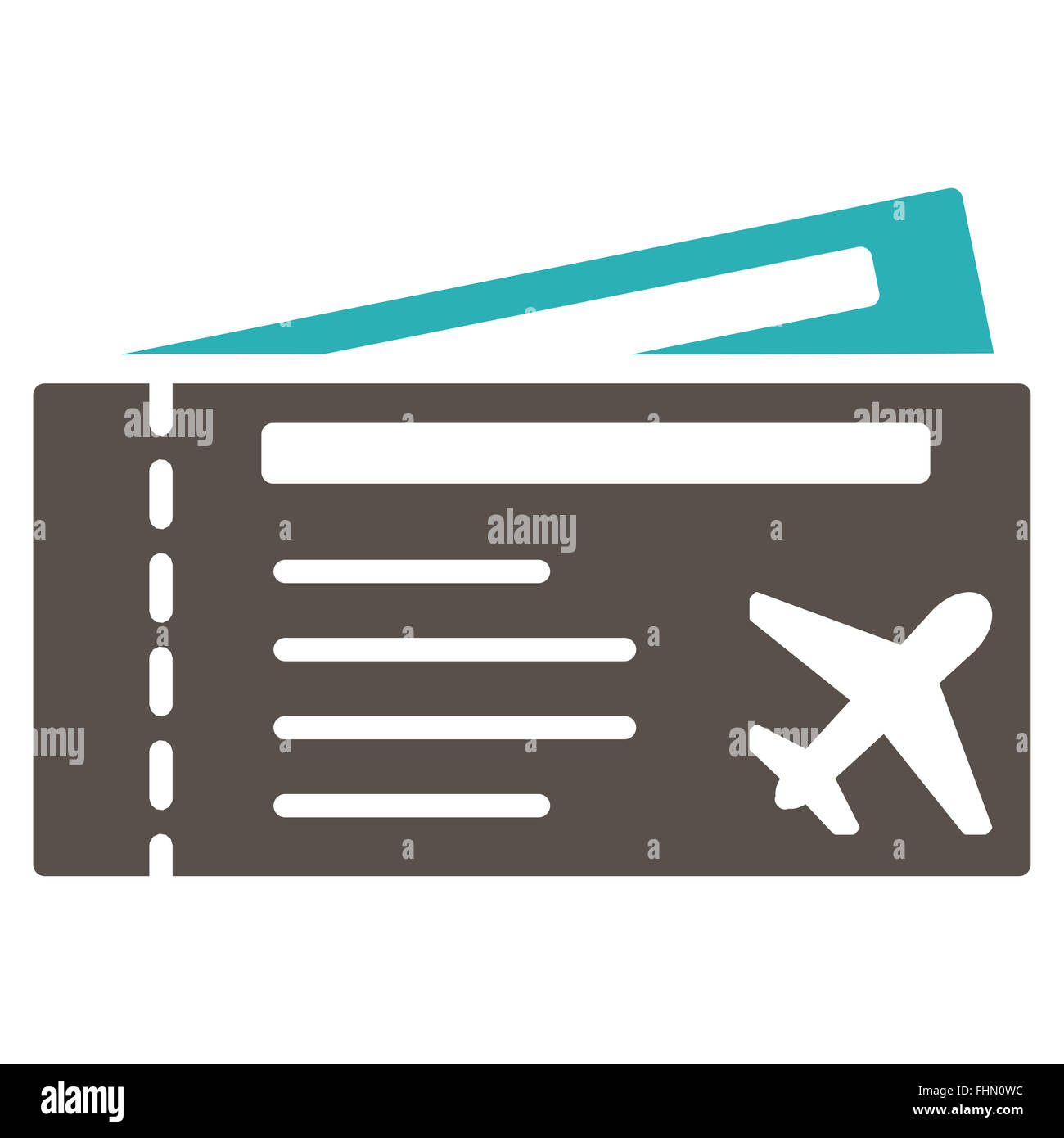 Airtickets Flat Icon Stock Photo - Alamy