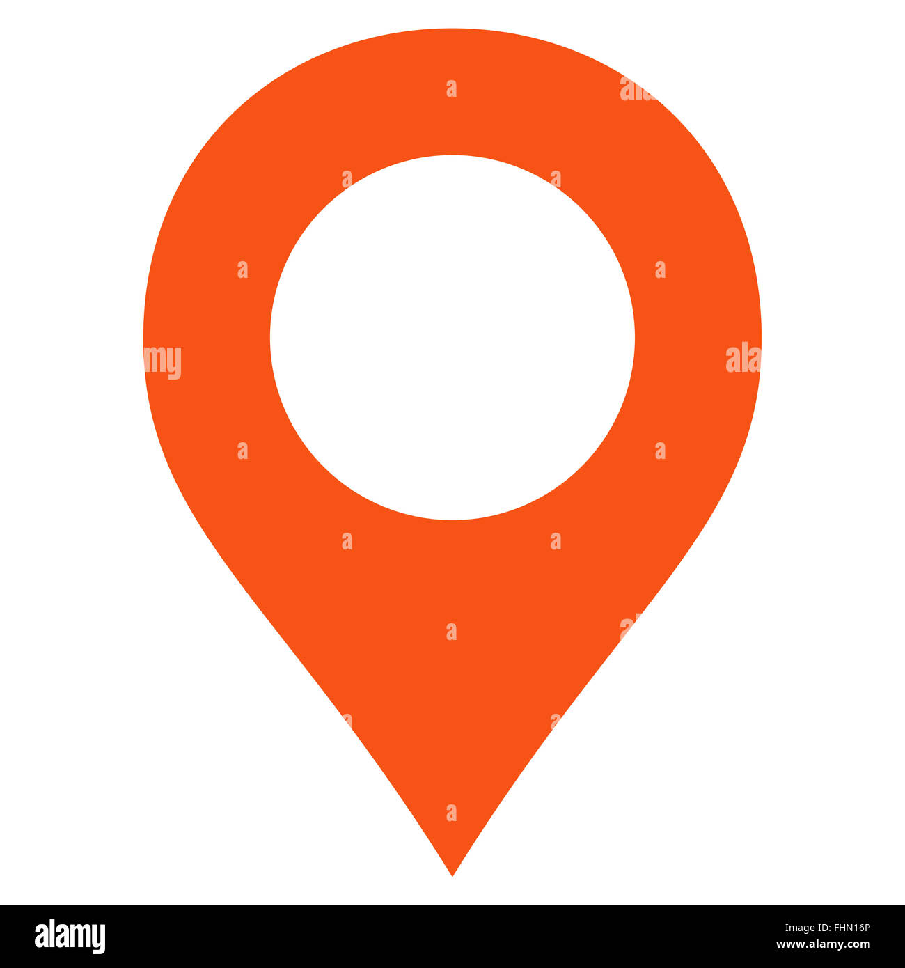 Map Marker flat orange color icon Stock Photo - Alamy