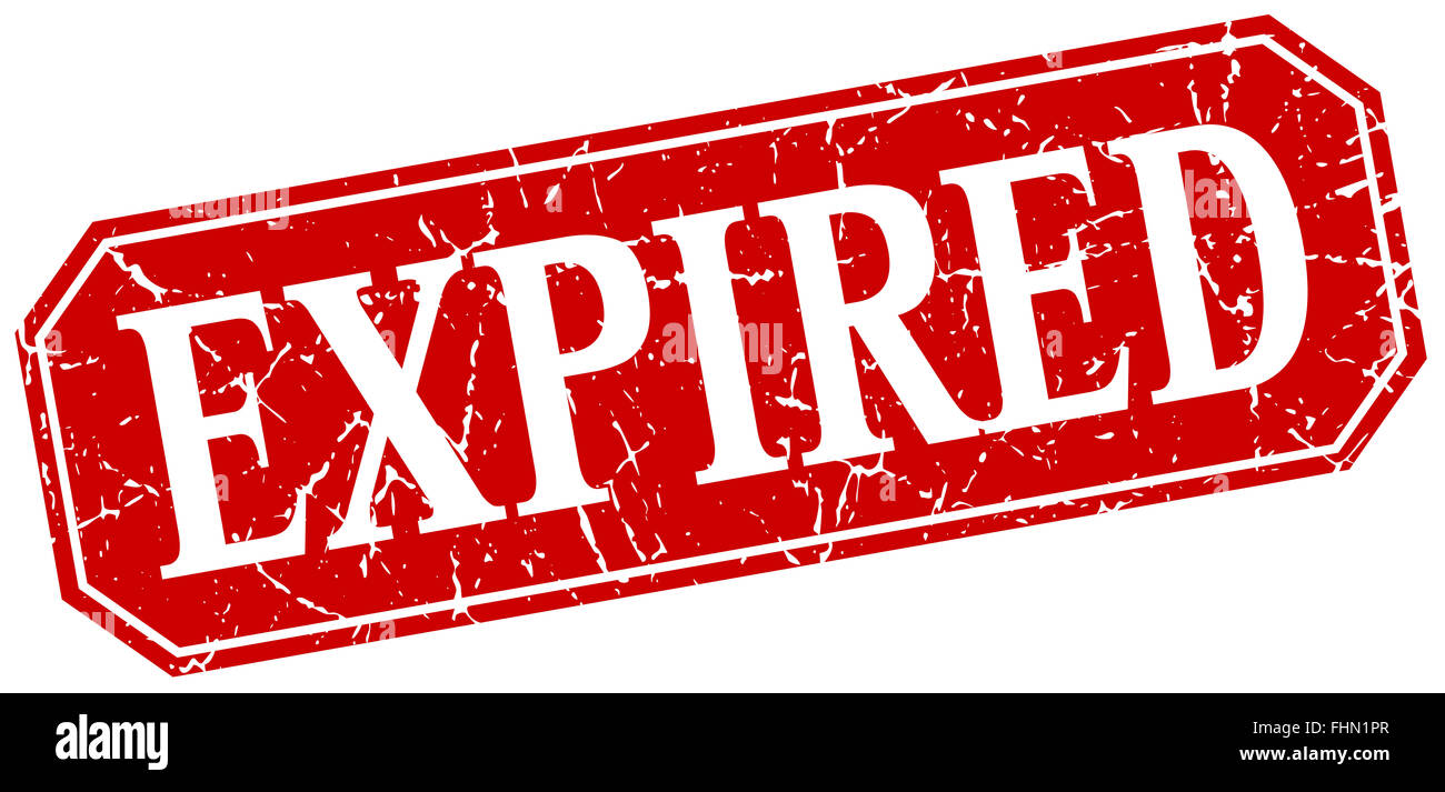 expired red square vintage grunge isolated sign Stock Photo - Alamy