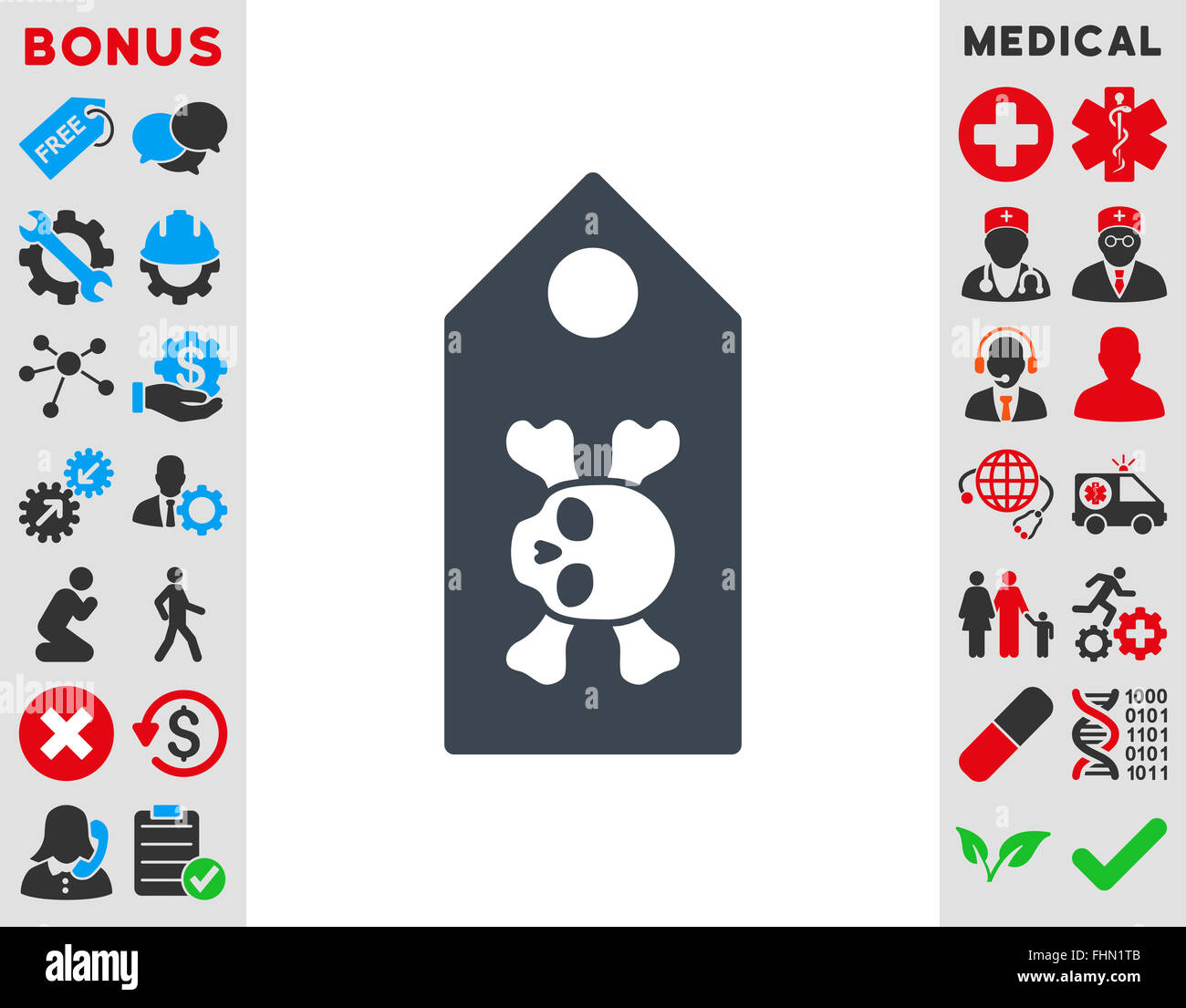 Death Label Icon Stock Photo - Alamy