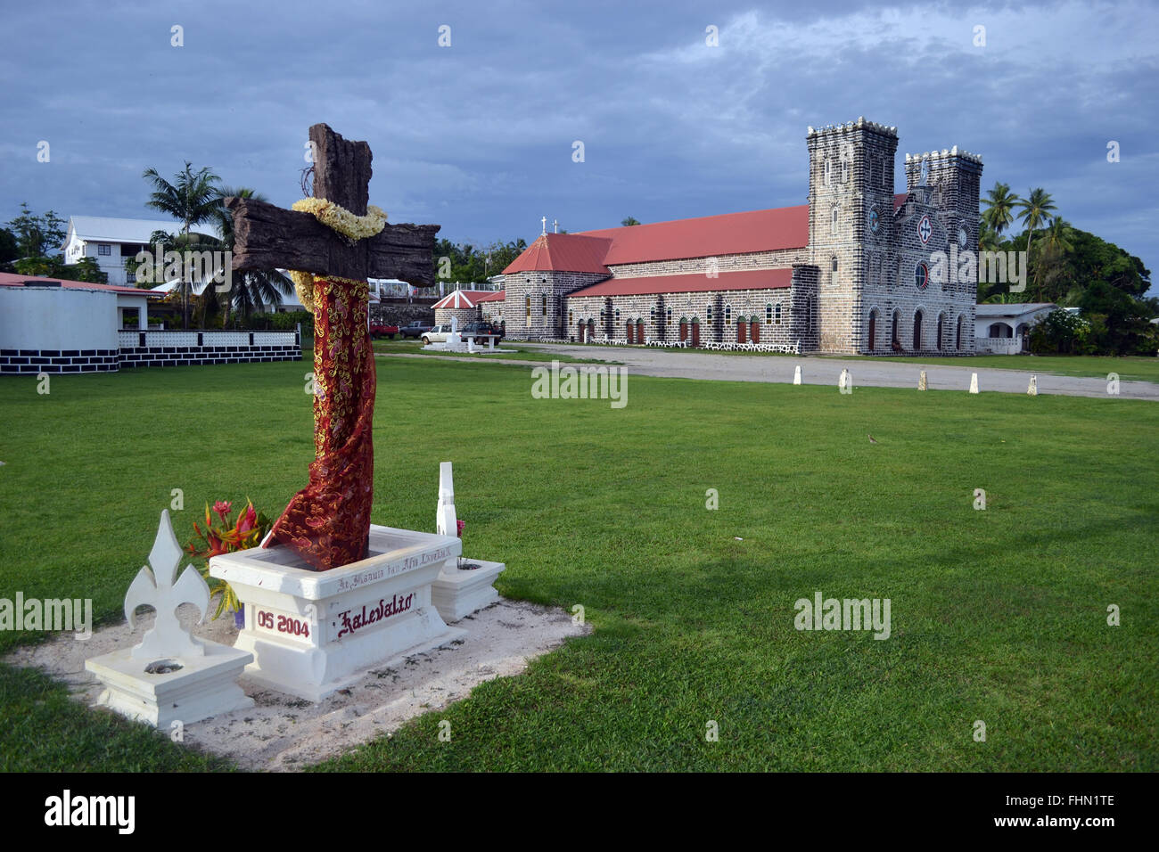 Our Lady of Good Hope Cathedral in downtown Matautu, Wallis Island ...