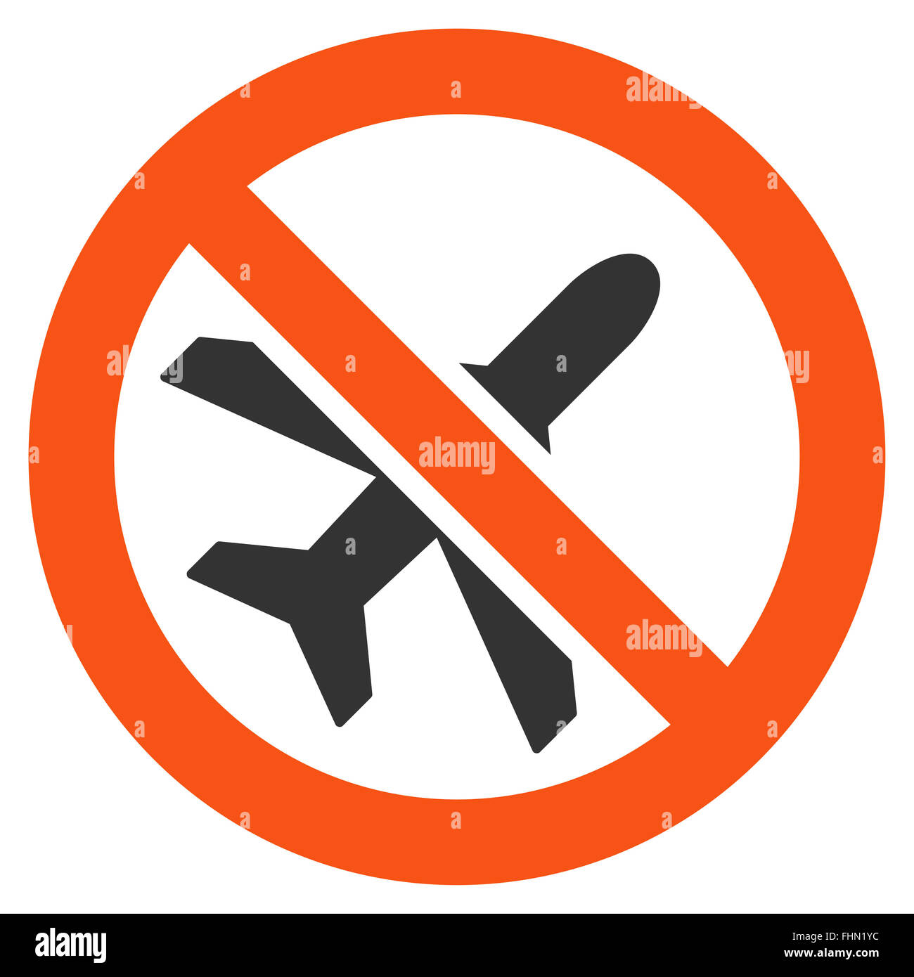 Forbidden Airplane Icon Stock Photo - Alamy