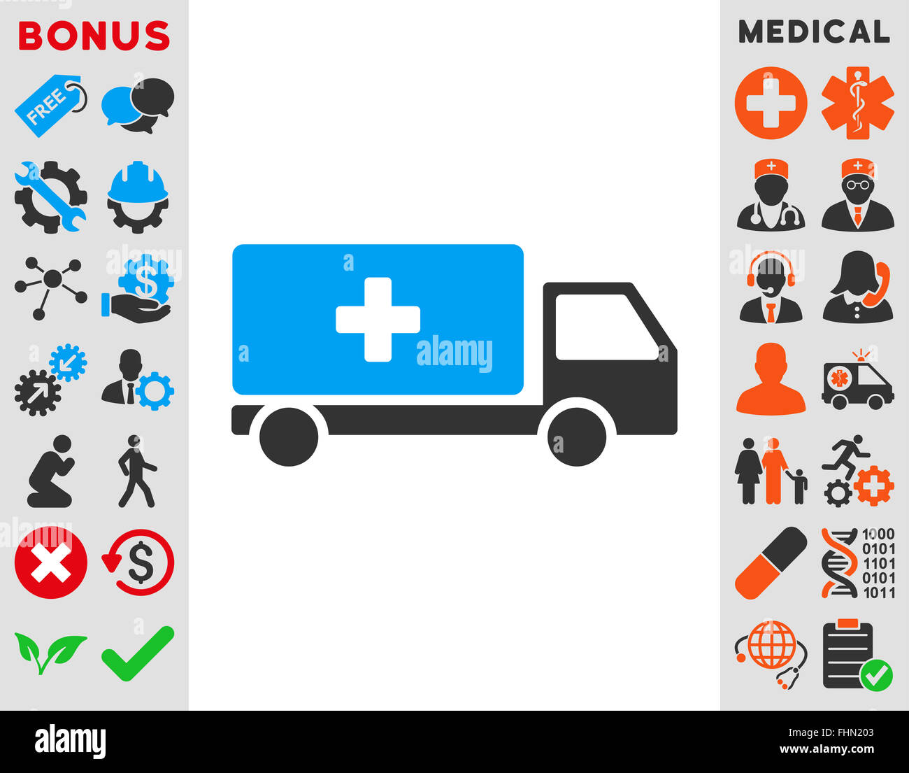 Medical Shipment Icon Stock Photo - Alamy