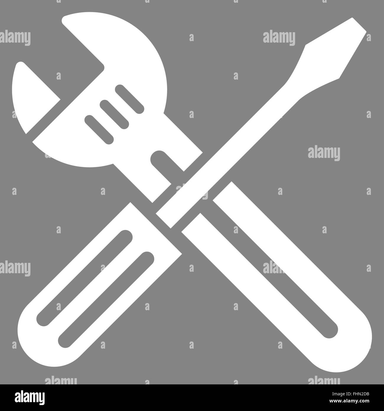 Spanner And Screwdriver Icon Stock Photo - Alamy