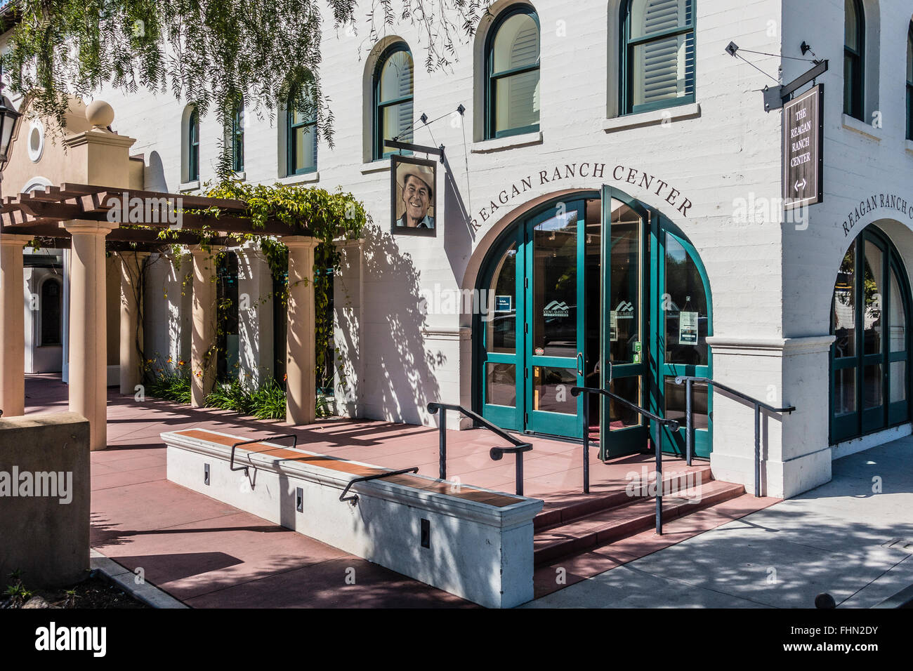 The entrance to the Reagan Ranch Center run by the Young America's ...