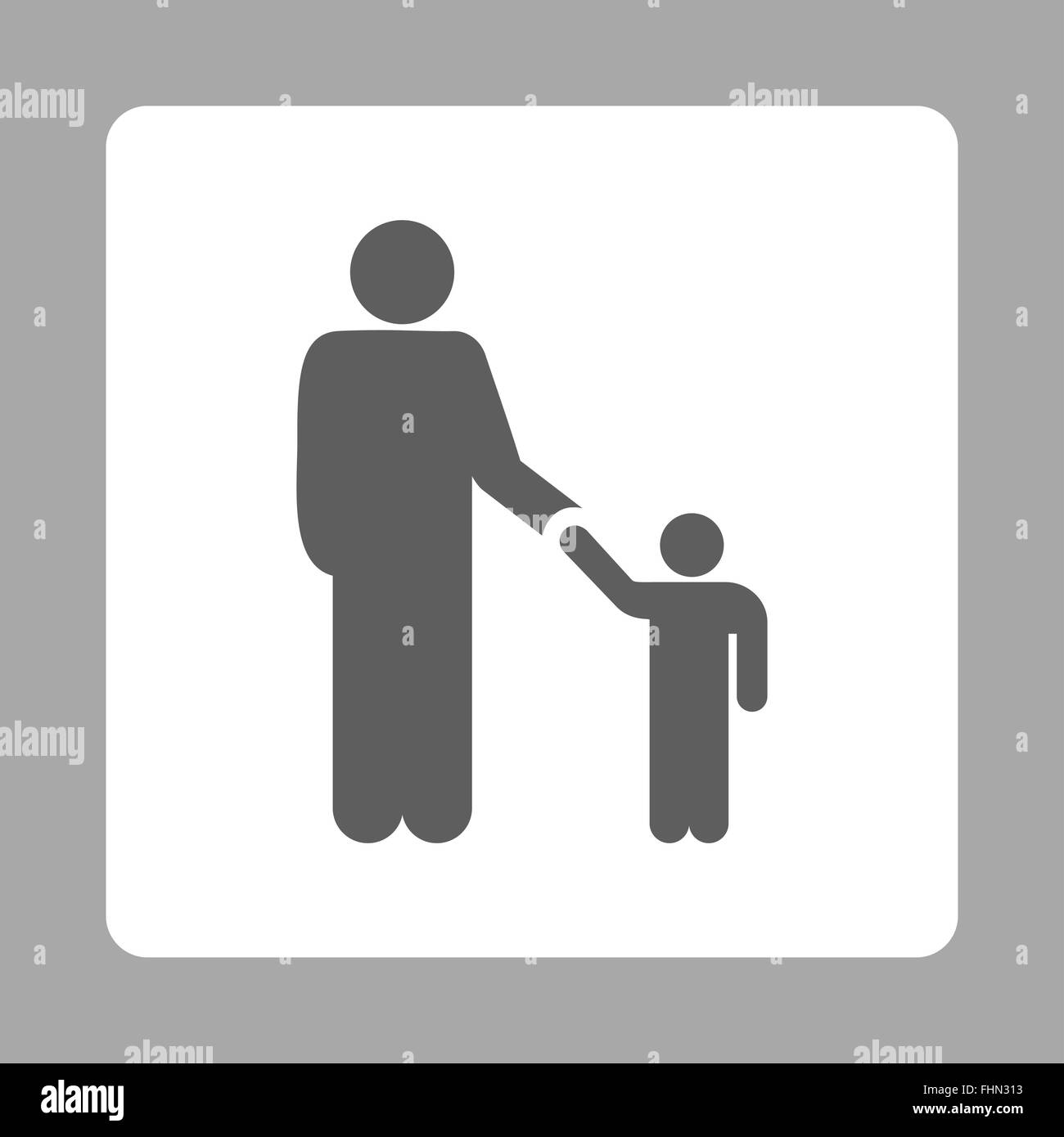 Father With Son Rounded Square Button Stock Photo - Alamy