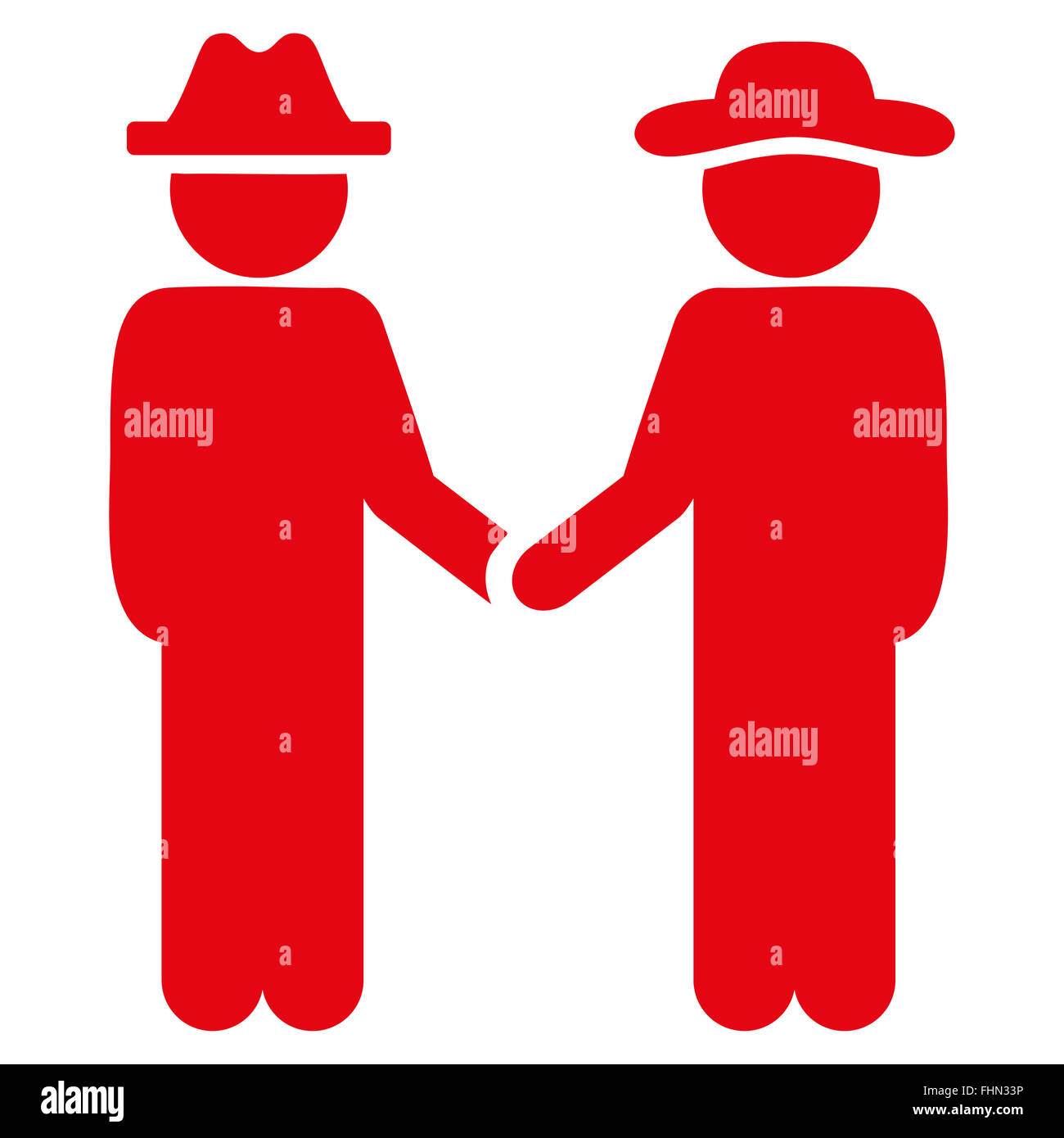 Human Figure Handshake Icon Stock Photo - Alamy