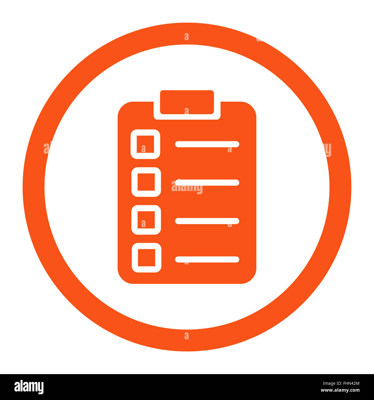 Check list orange round flat hi-res stock photography and images - Alamy