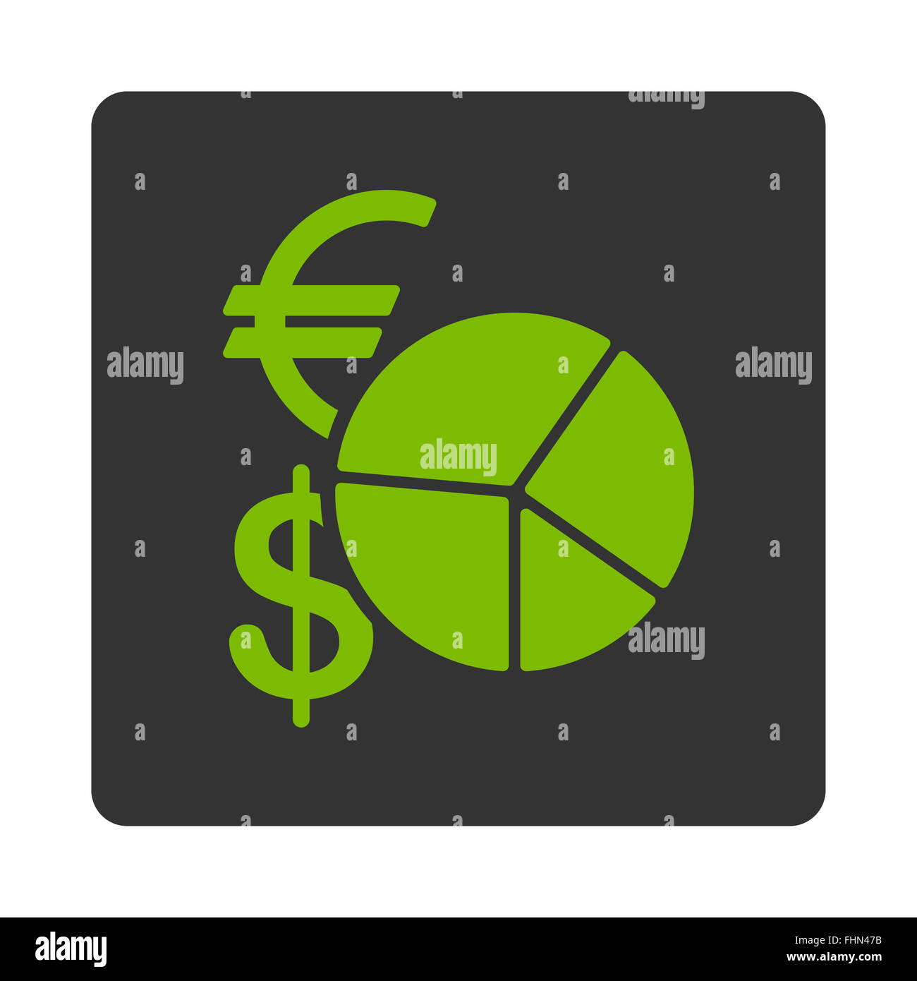 Currency Pie Chart Icon Stock Photo - Alamy