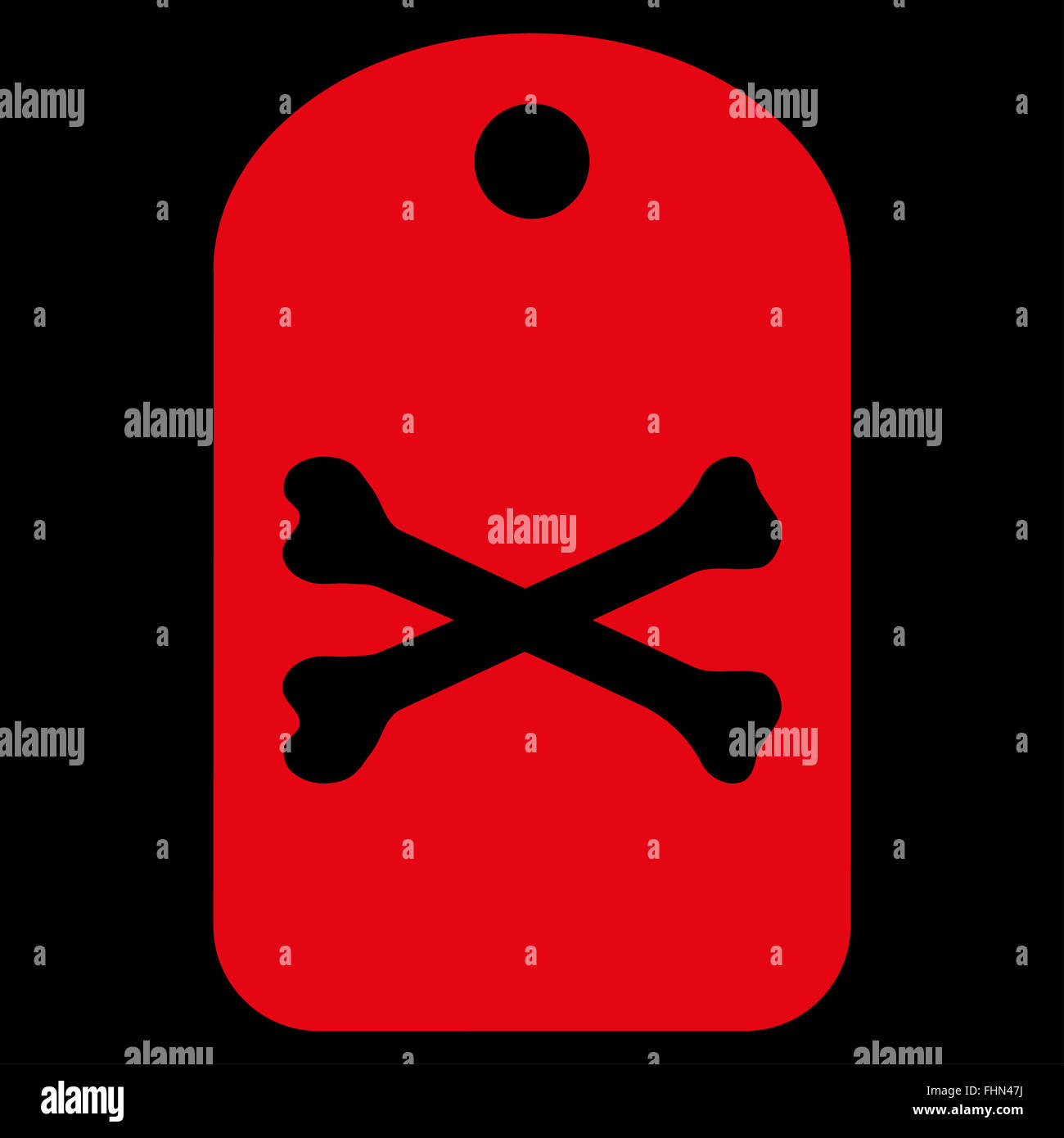 Death Tag Icon Stock Photo - Alamy