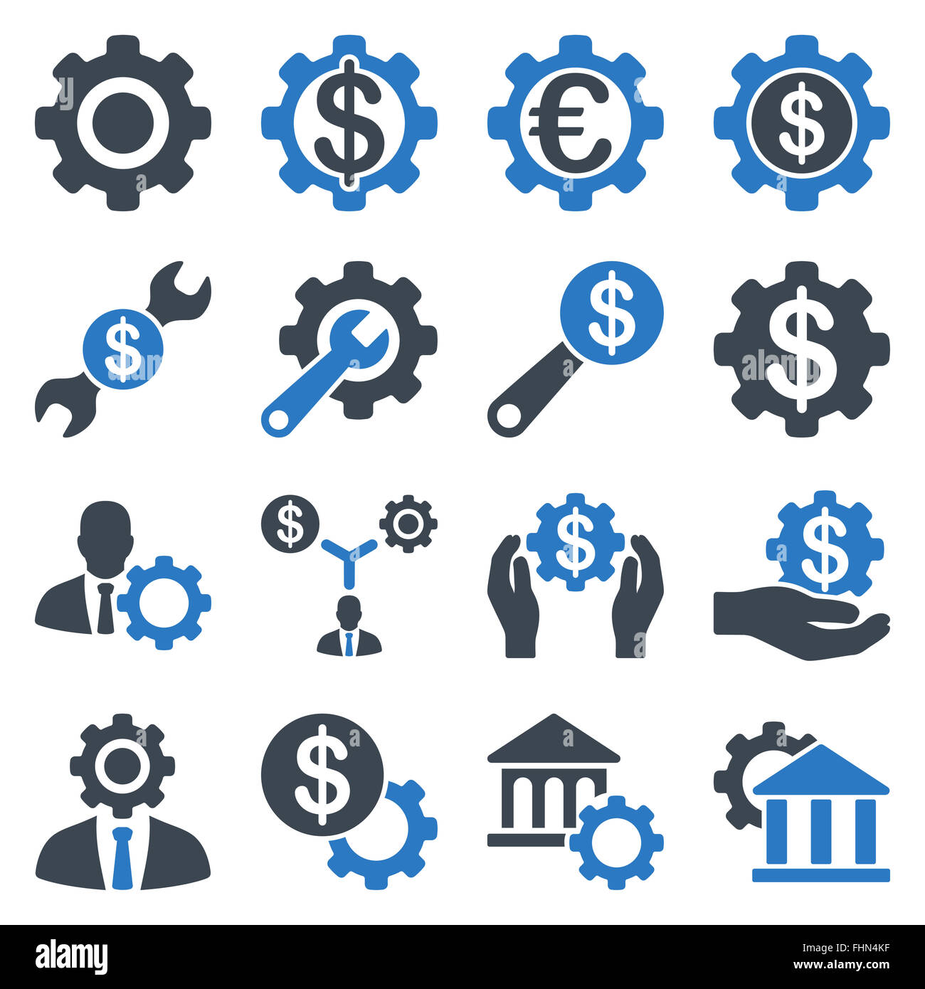 Financial tools and options icon set Stock Photo - Alamy