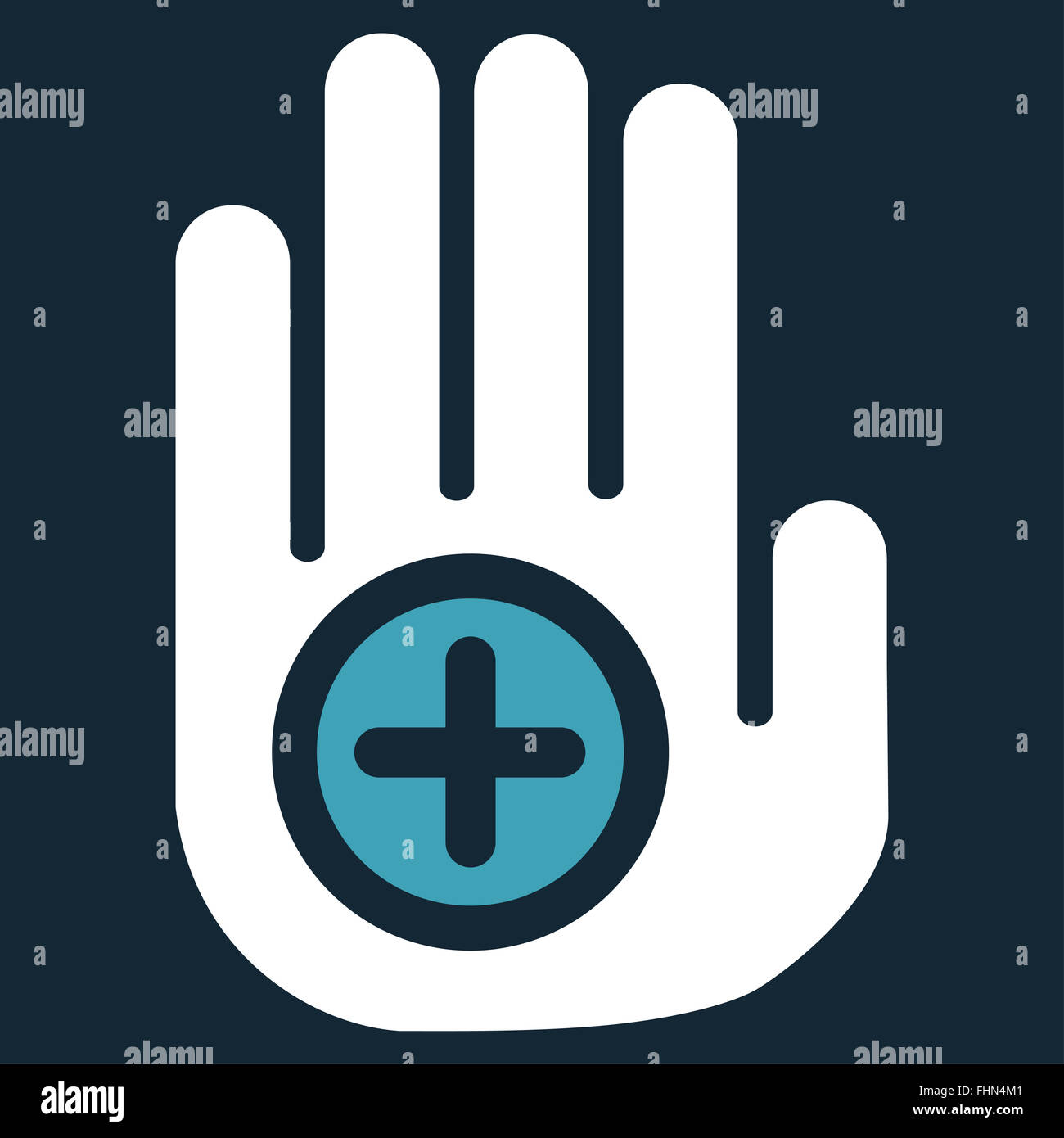 Hand Medical Marker Icon Stock Photo - Alamy