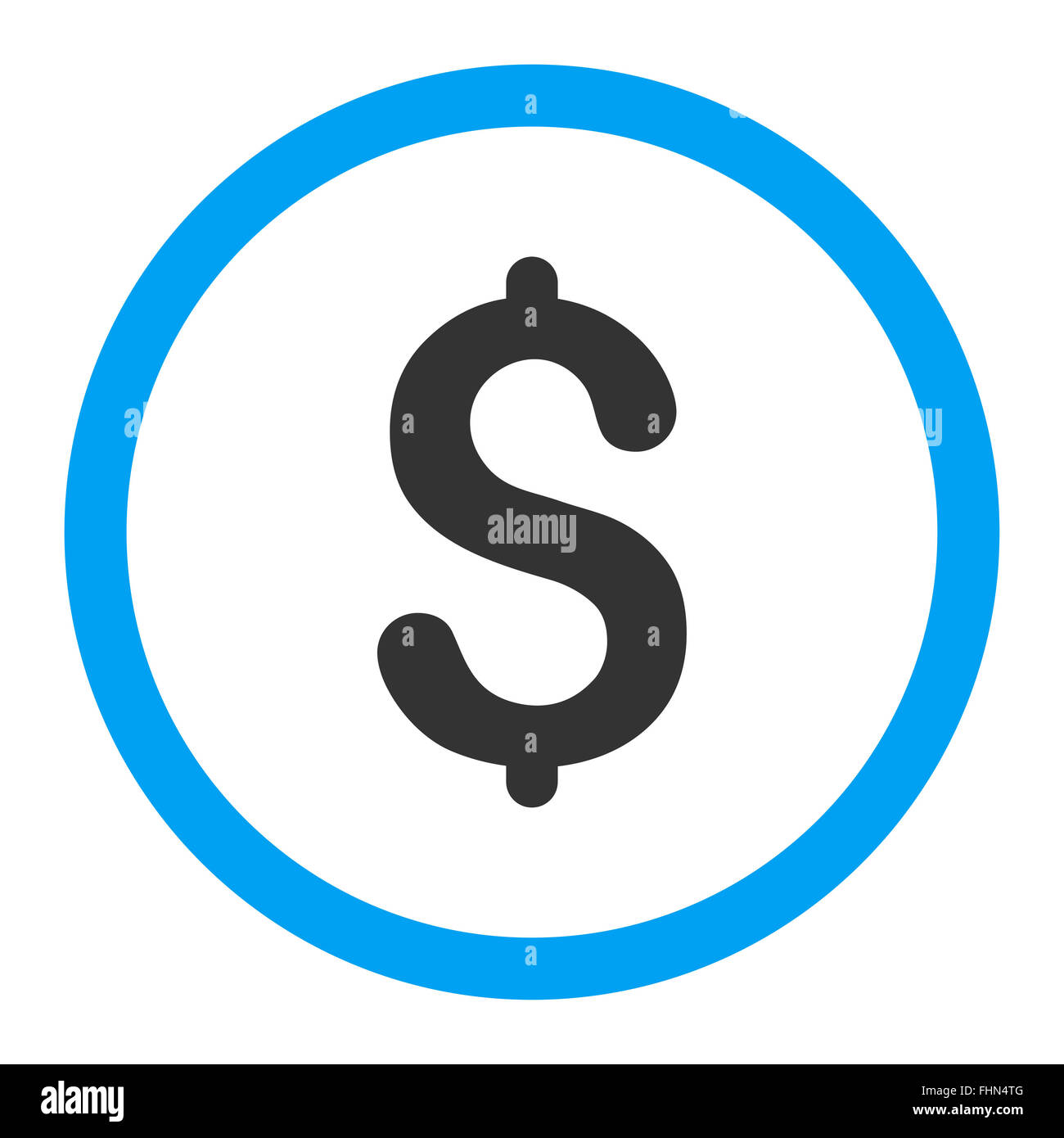 Dollar flat blue and gray colors rounded vector icon Stock Photo - Alamy