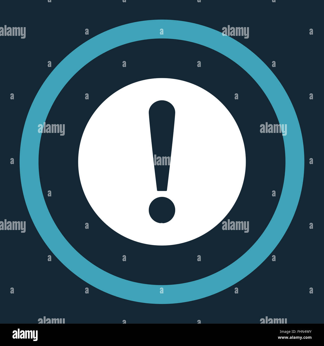 Problem flat blue and white colors rounded raster icon Stock Photo - Alamy