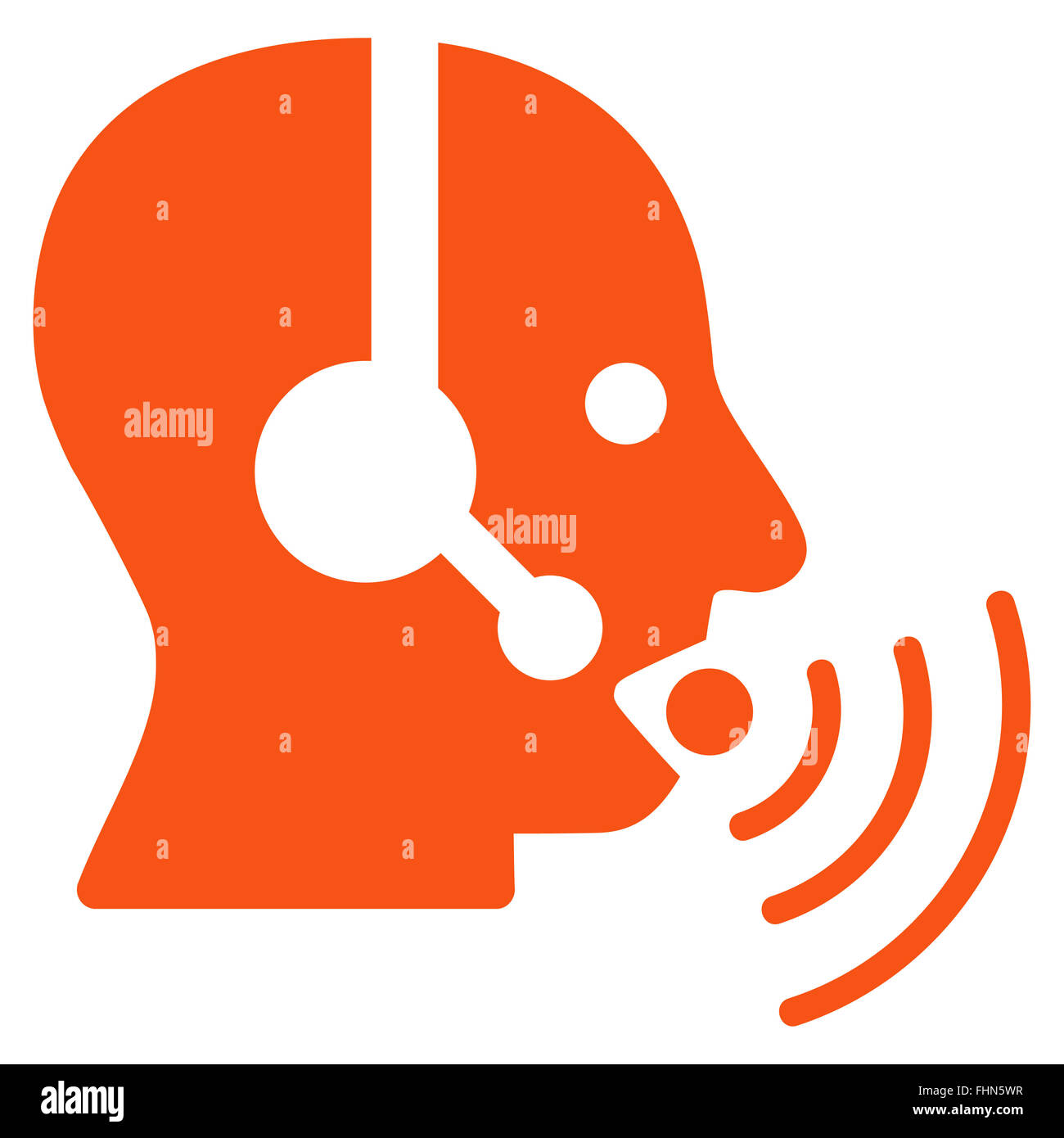 Operator Signal Flat Icon Stock Photo - Alamy