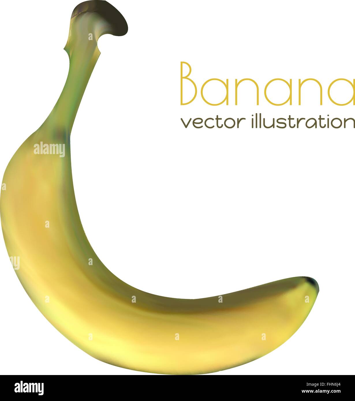 One banana on white background Stock Vector Image & Art - Alamy