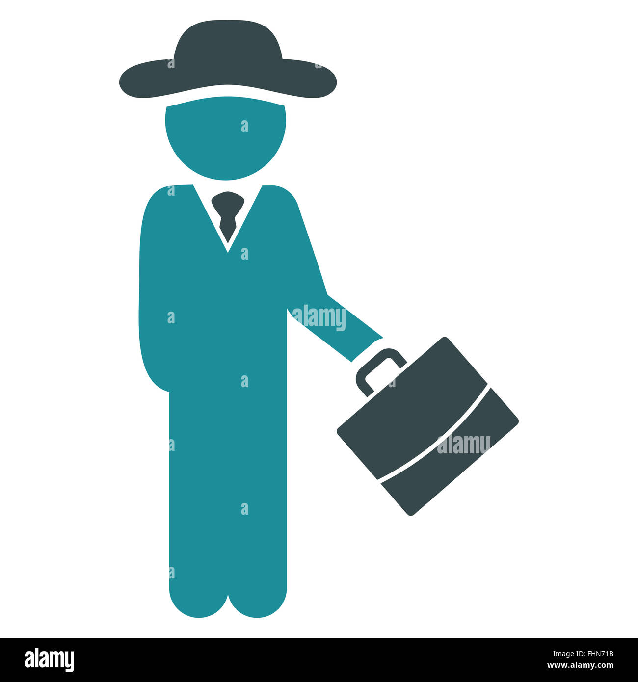 Boy Manager Icon Stock Photo - Alamy