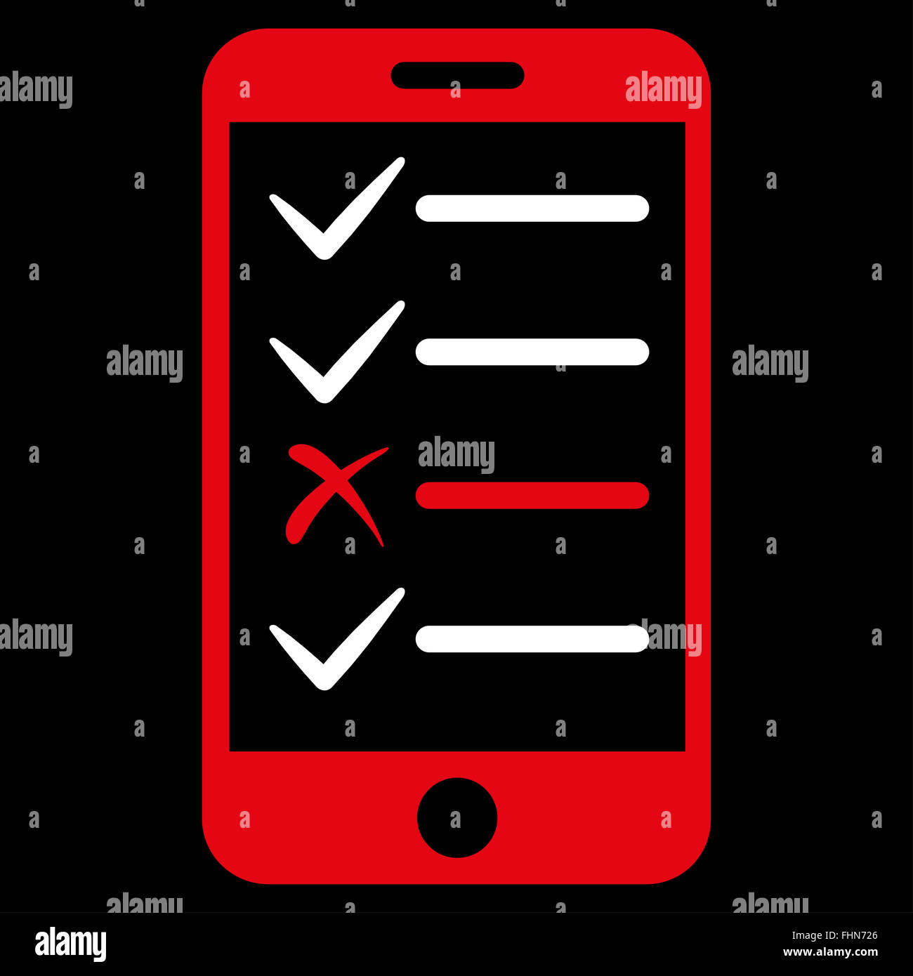 Mobile Test Icon Stock Photo - Alamy