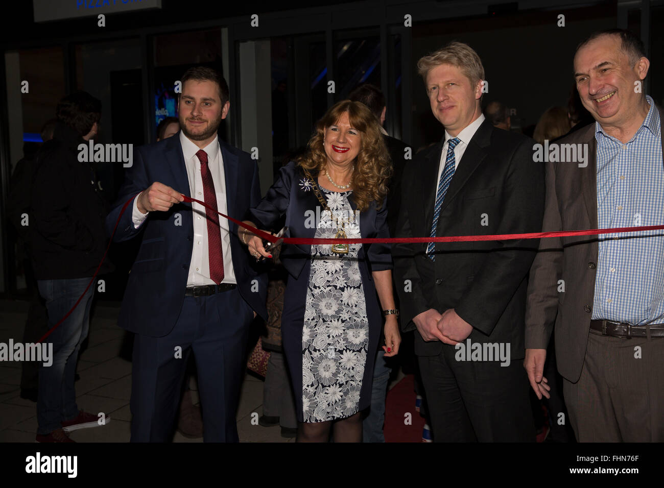 Orpington, UK. 25th February, 2016.Unique isense cinema screen arrives ...