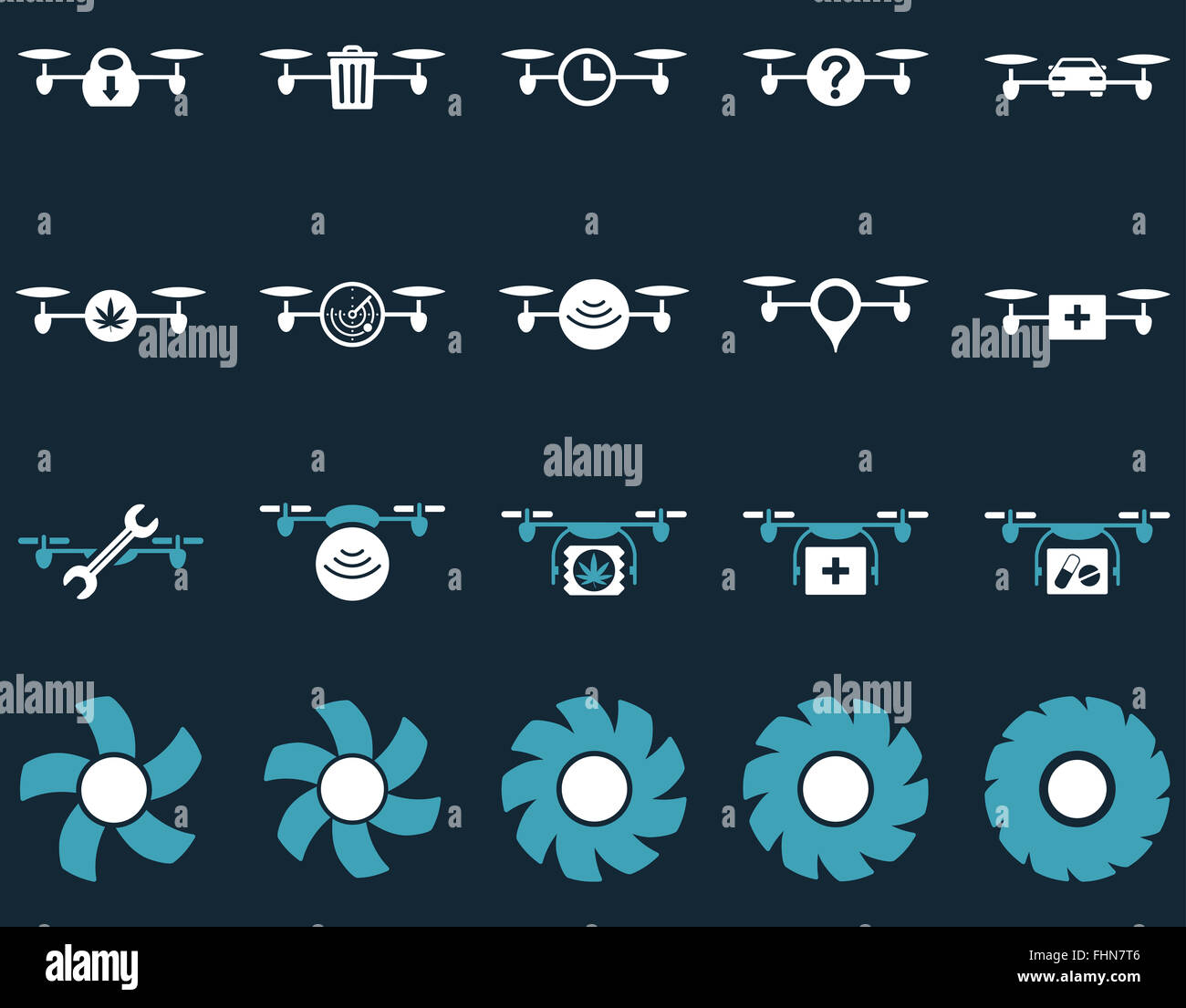 Air drone and quadcopter tool icons Stock Photo - Alamy