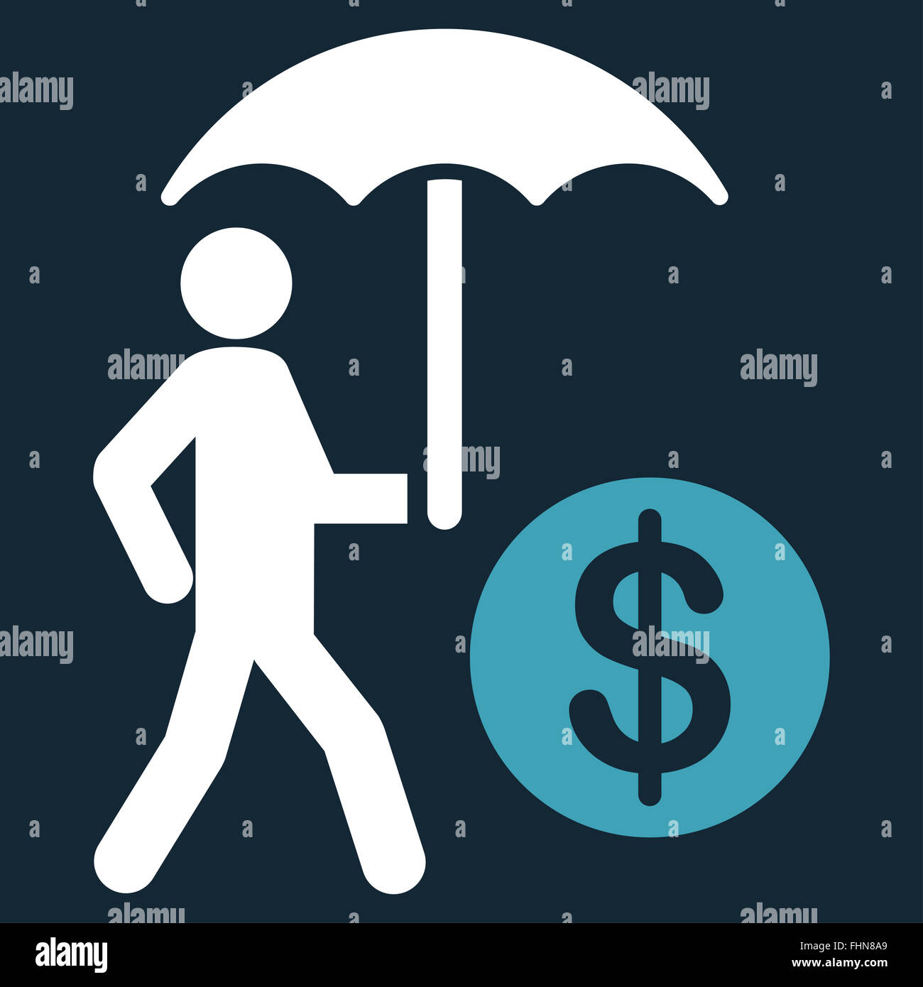 Financial insurance icon from Business Bicolor Set Stock Photo - Alamy